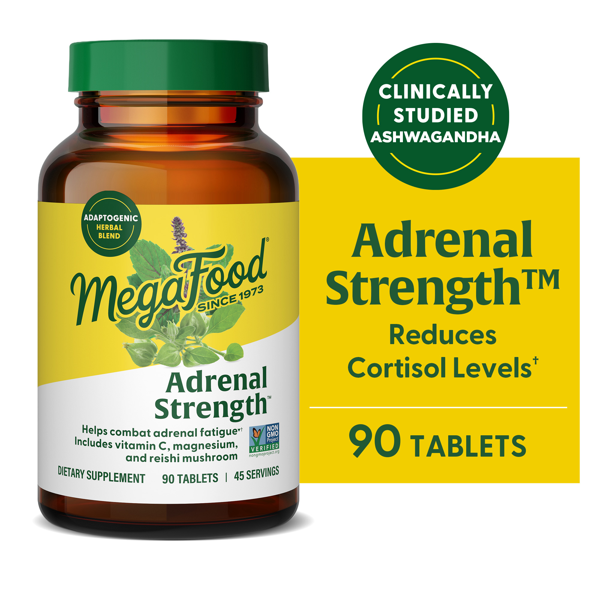 MegaFood Adrenal Strength - Sensoril Ashwagandha, Vitamin C - Stress ...