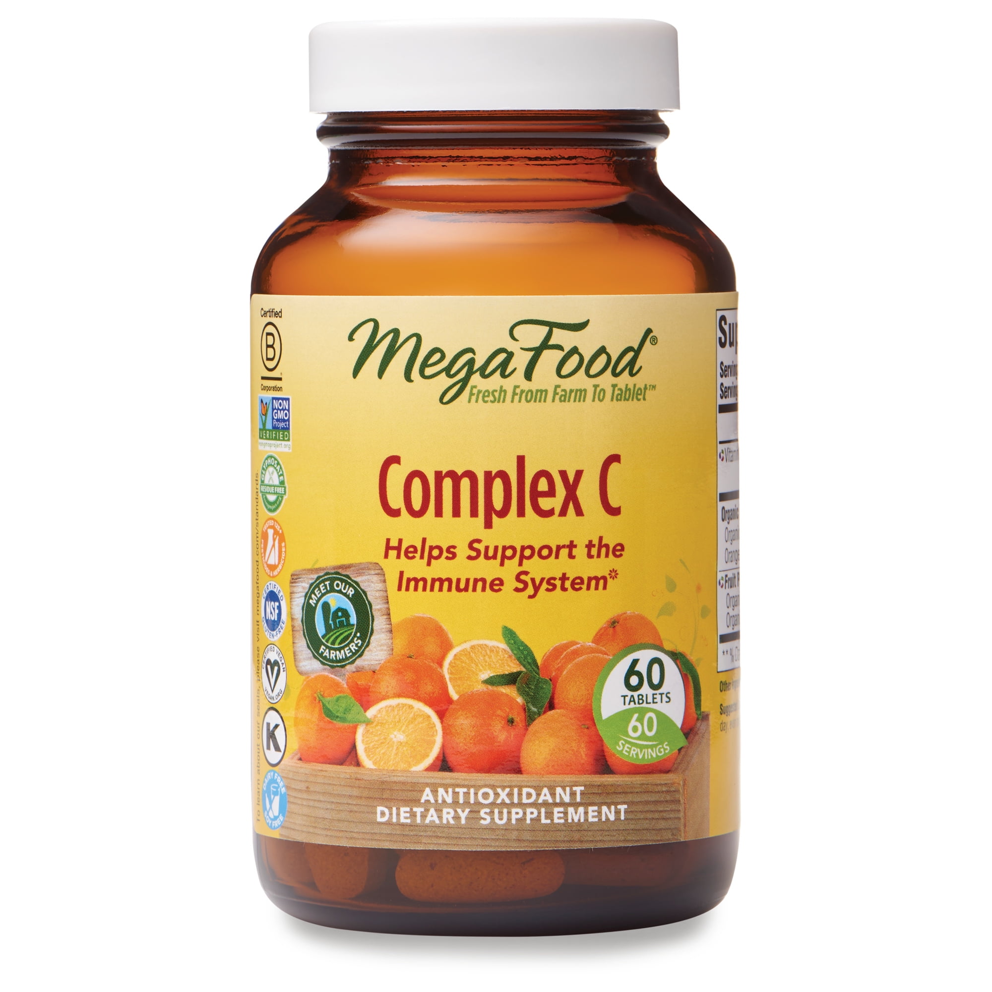 MegaFood Complex C - Vitamin C for Immune Support - Vegan, Gluten-Free ...
