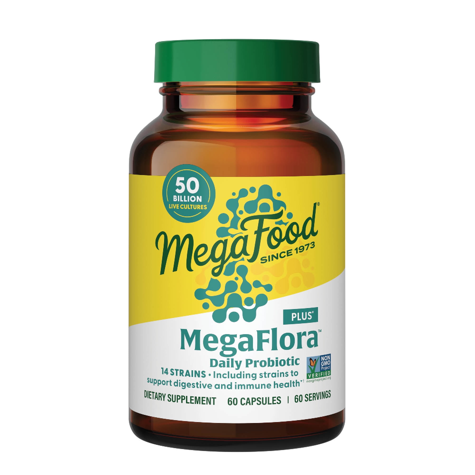 MegaFood MegaFlora Probiotic Plus - Probiotics for Women and Men - 50 ...