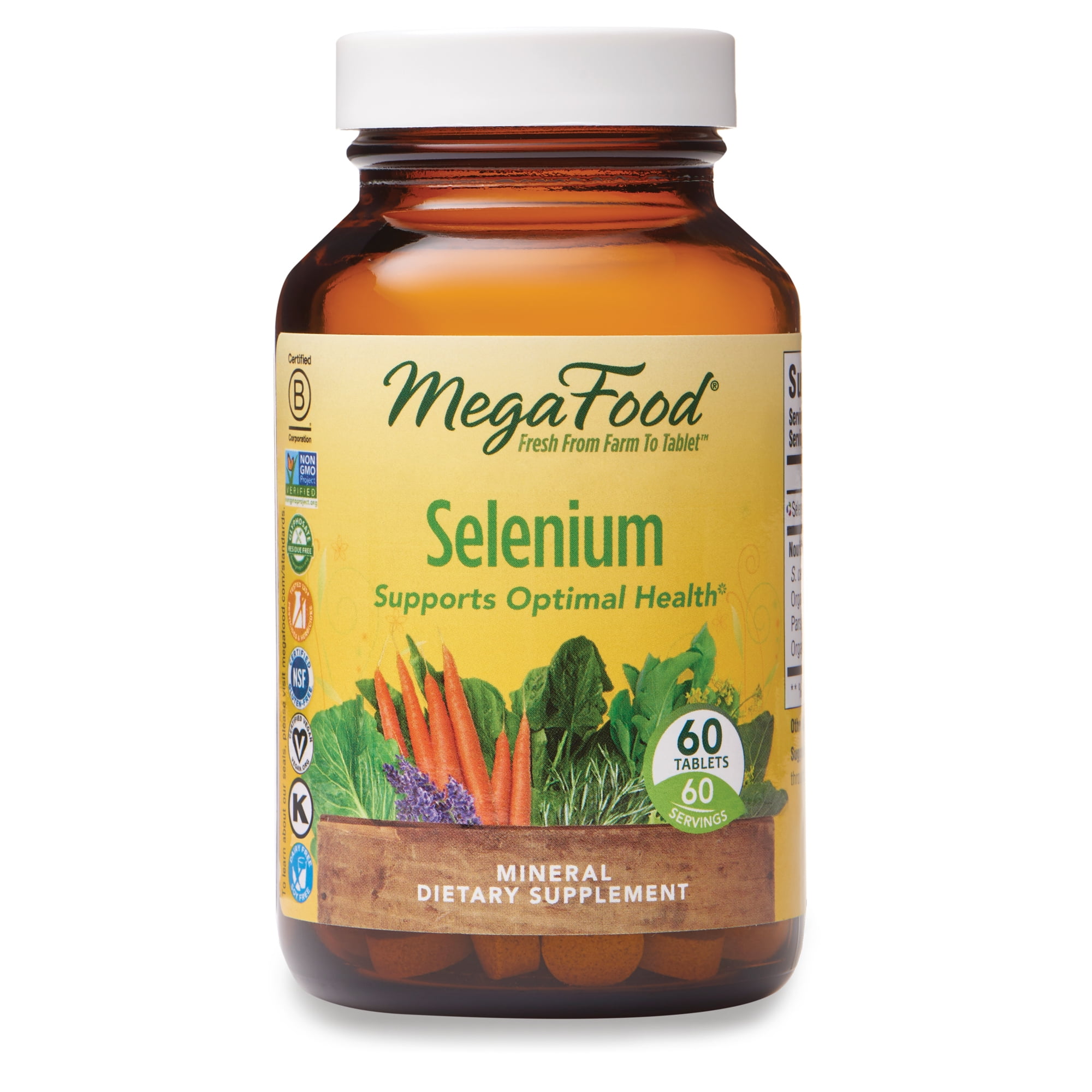 MegaFood Selenium - Selenium 50 mcg, Selenium Supplement with Food and ...