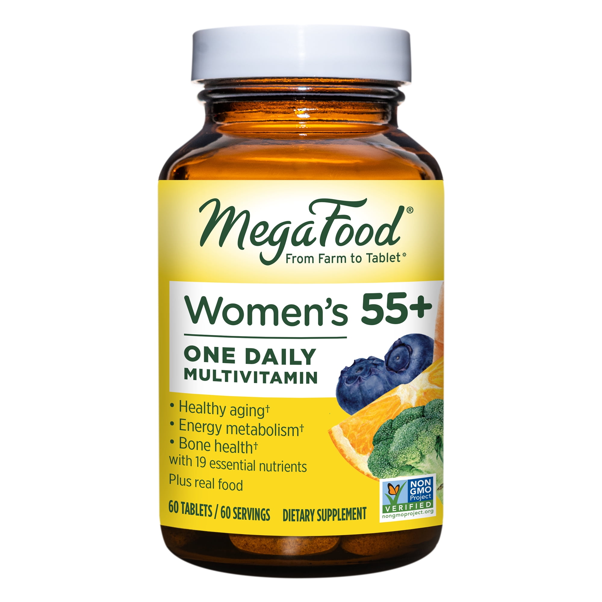 MegaFood Women's 55+, One Daily Multivitamin, 60 Tablets - Walmart.com