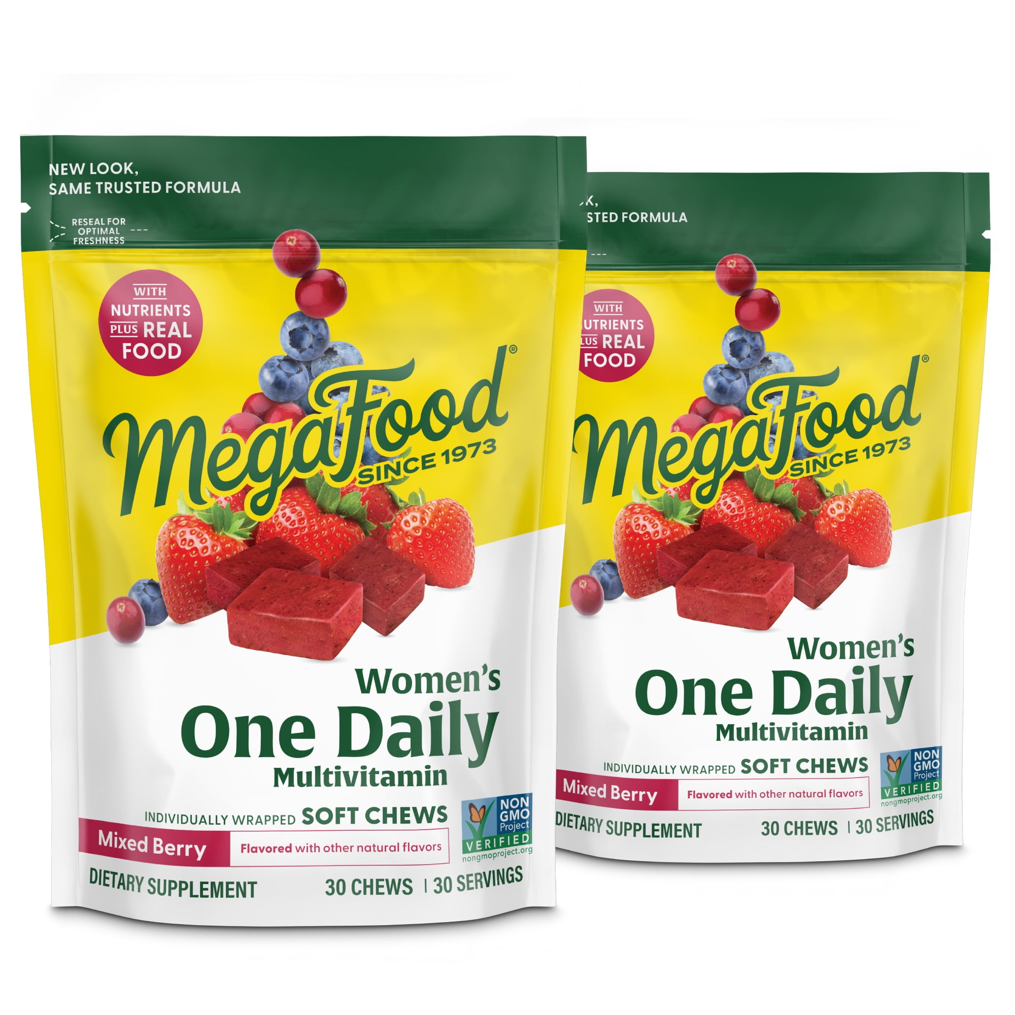 MegaFood Women's One Daily Multivitamin Chews - with B Vitamins & D3 - 30 Servings, 2 Pk ...