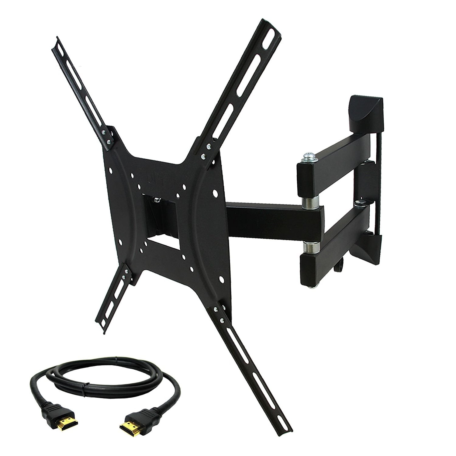 MegaMounts Full Motion Wall Mount with Bubble Level for 26-55 in ...