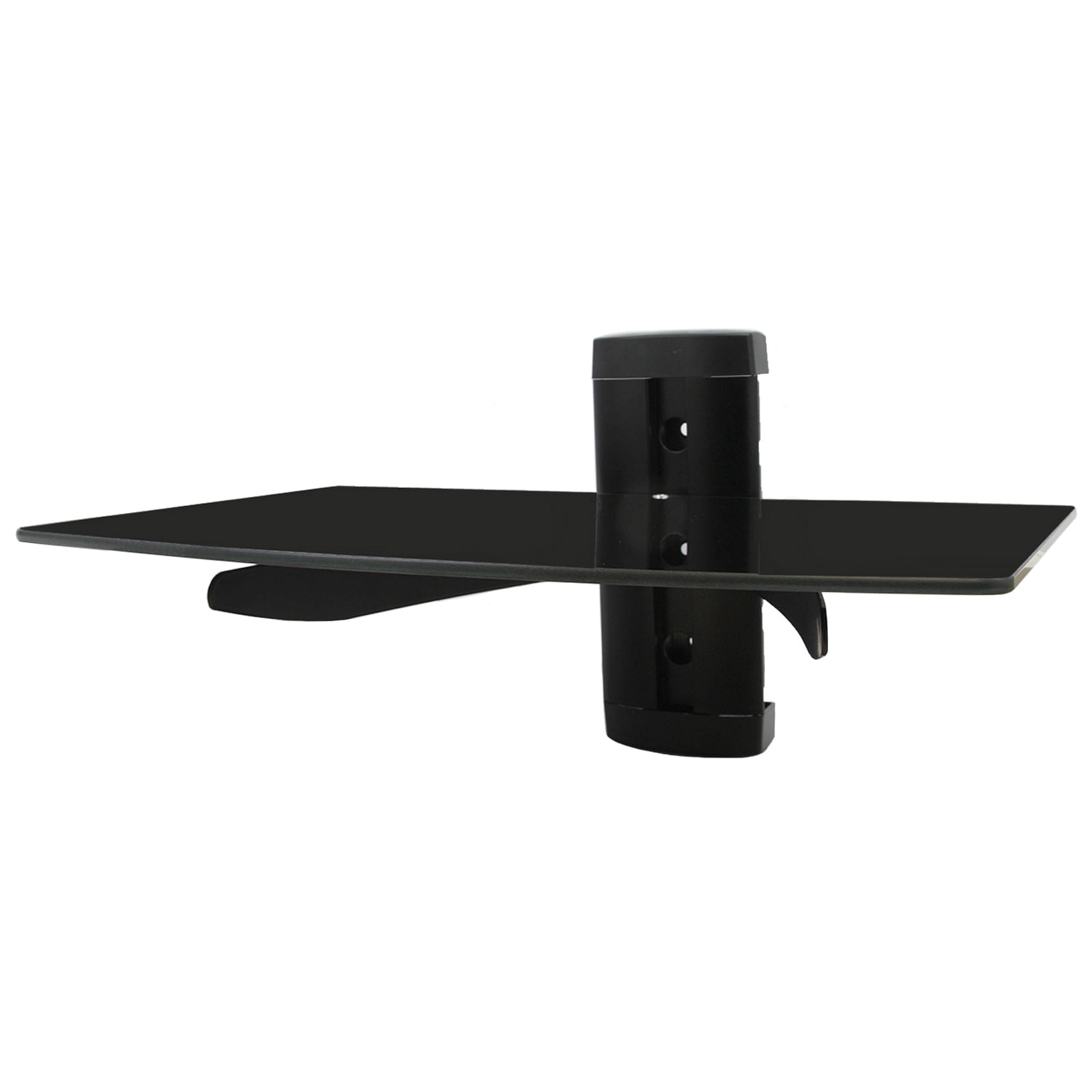 MegaMounts Tempered Glass Single Stud 22 Pound Shelf Wall Mount ...