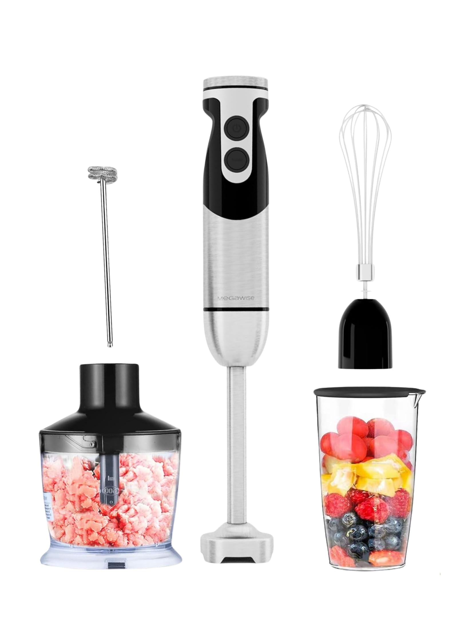 MegaWise Pro Titanium Reinforced 5-in-1 Immersion Hand Blender ...