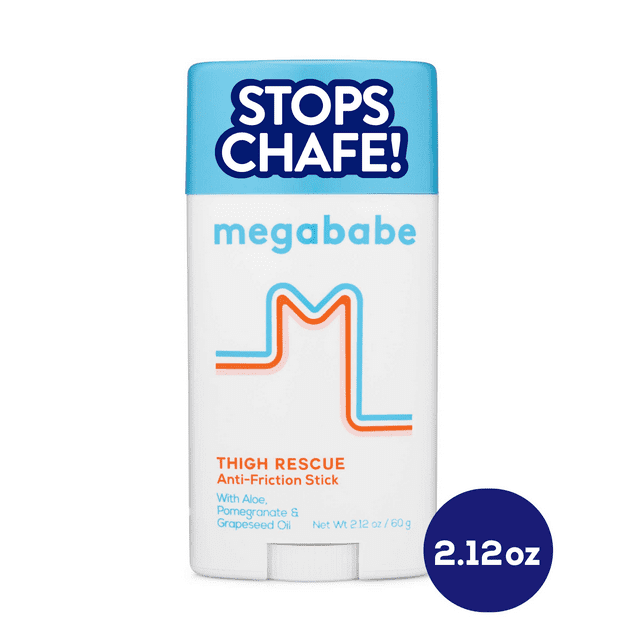 Megababe Thigh Rescue Anti-Chafe Stick, Body Chaffing Prevention, Leg ...