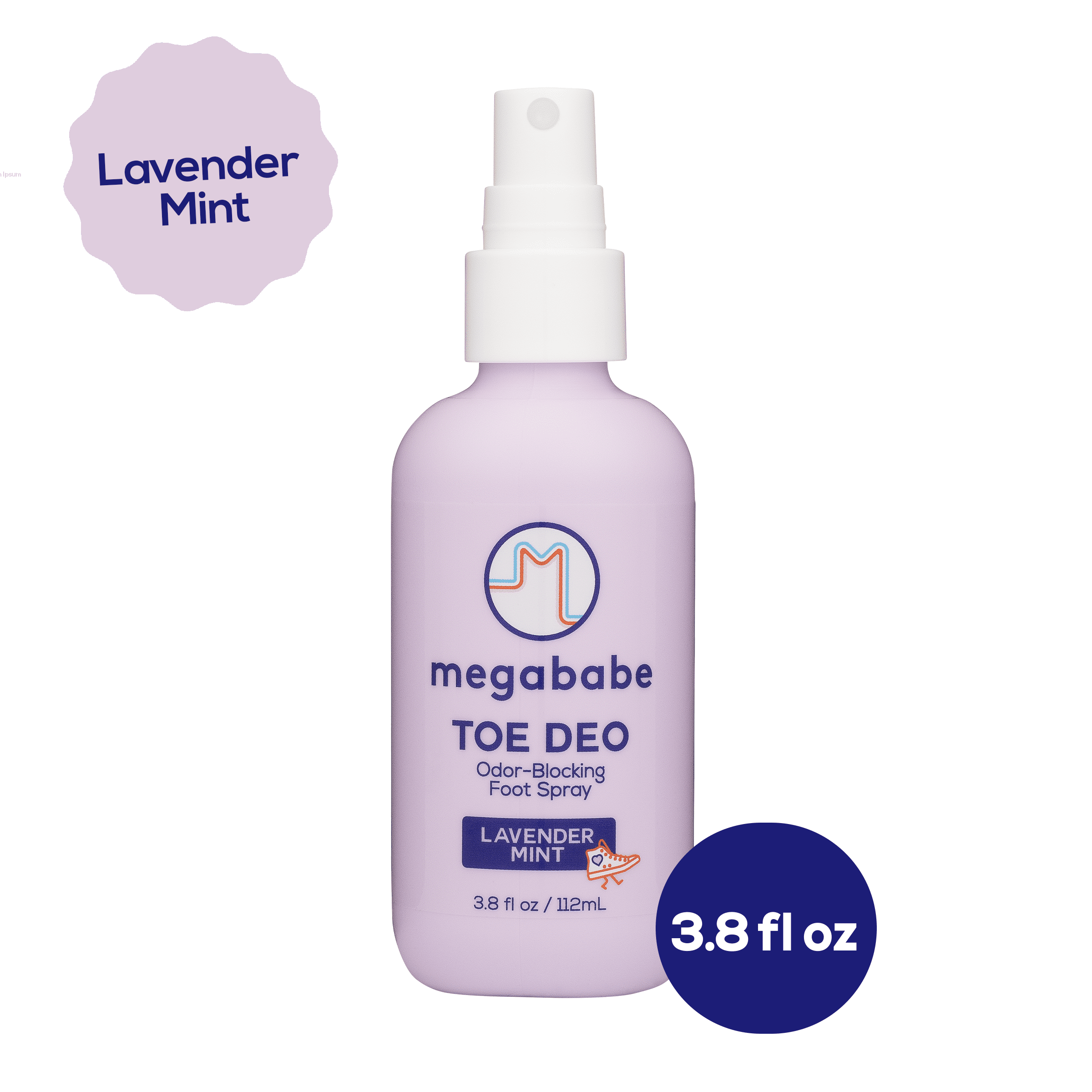 Megababe Toe Deo Odor-Blocking Foot Spray, Aluminum-Free, 3.8 fl oz ...