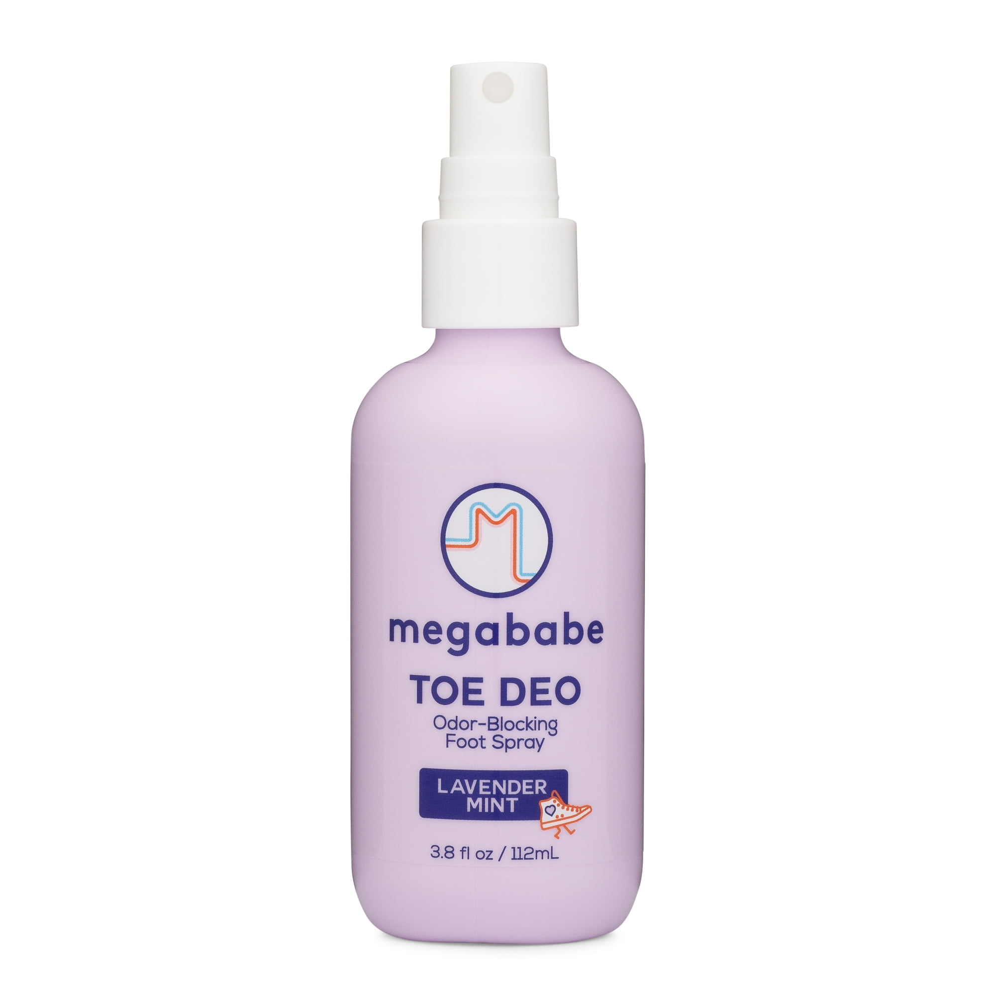 Megababe Toe Deo Odor-Blocking Foot Spray, Aluminum-Free, 3.8 fl oz ...