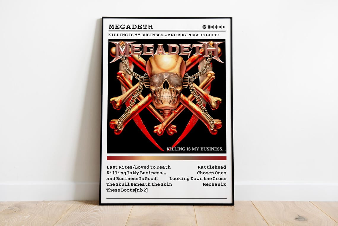 Megadeth Album : Killing Is My Business - Metal Wall Art #803, Unframed ...