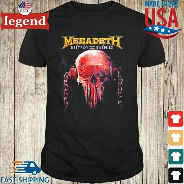 Megadeth Announces Destroy All Enemies U.s. Tour 2024 T-shirt - Walmart.com