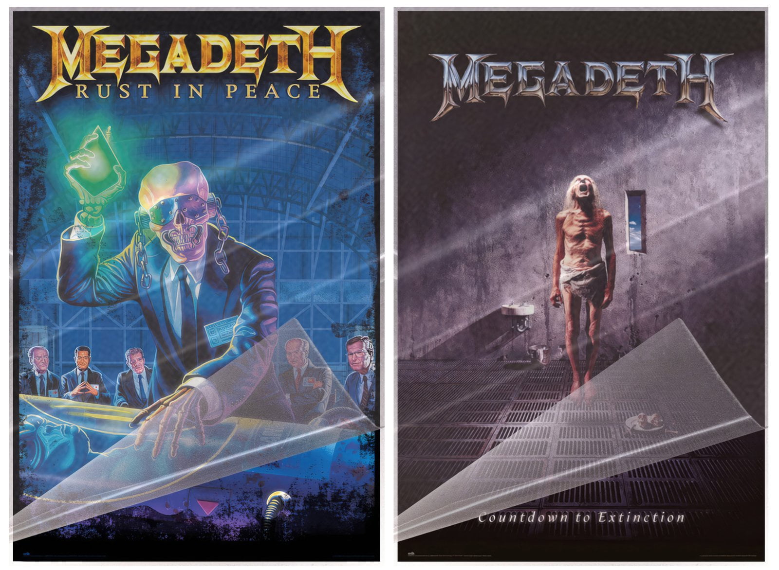 Megadeth - Music Poster Set (Rust In Peace & Countdown To Extinction ...