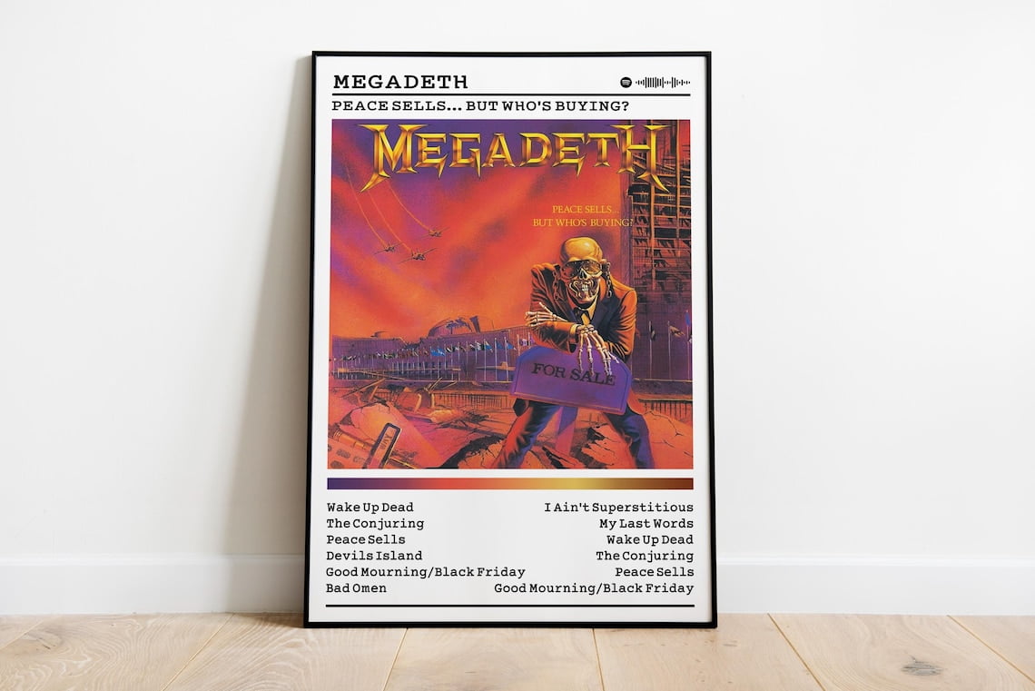 Megadeth "Peace Sells" Album Cover Art : Metal Music Wall Decor #801 ...