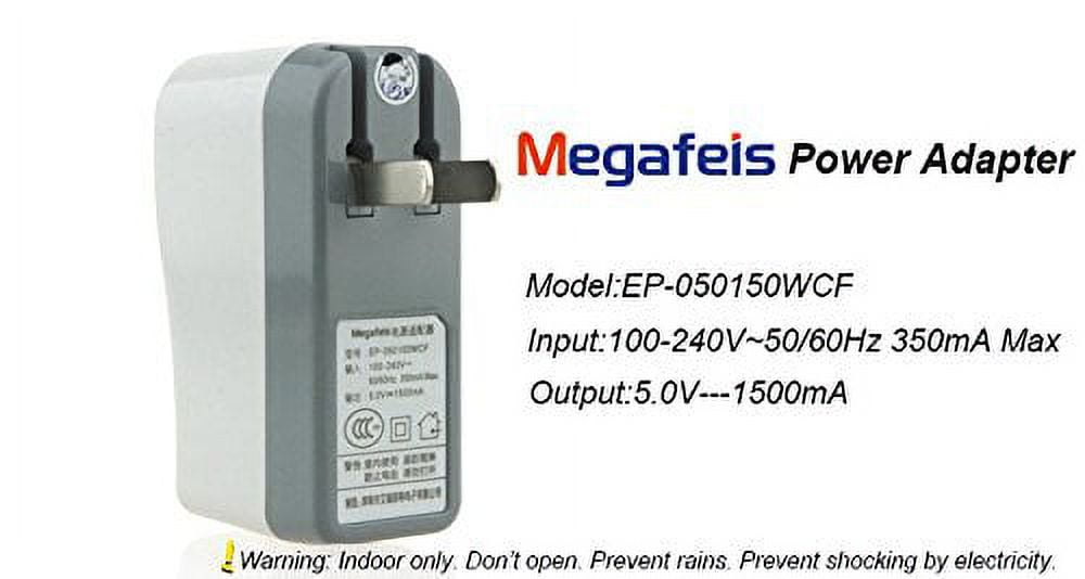 Megafeis EP-050 5V 1500MA 1.5A 7.5W USB Desktop Travel USB Wall Charger Mini AC Power Adapter ...