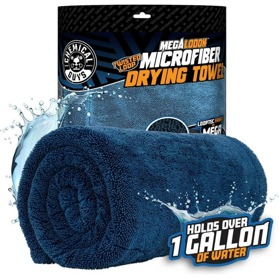 Megalodon Microfiber Drying Towel with Twisted Loop Technology, Super ...