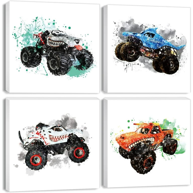 megalodon monster truck coloring pages printable