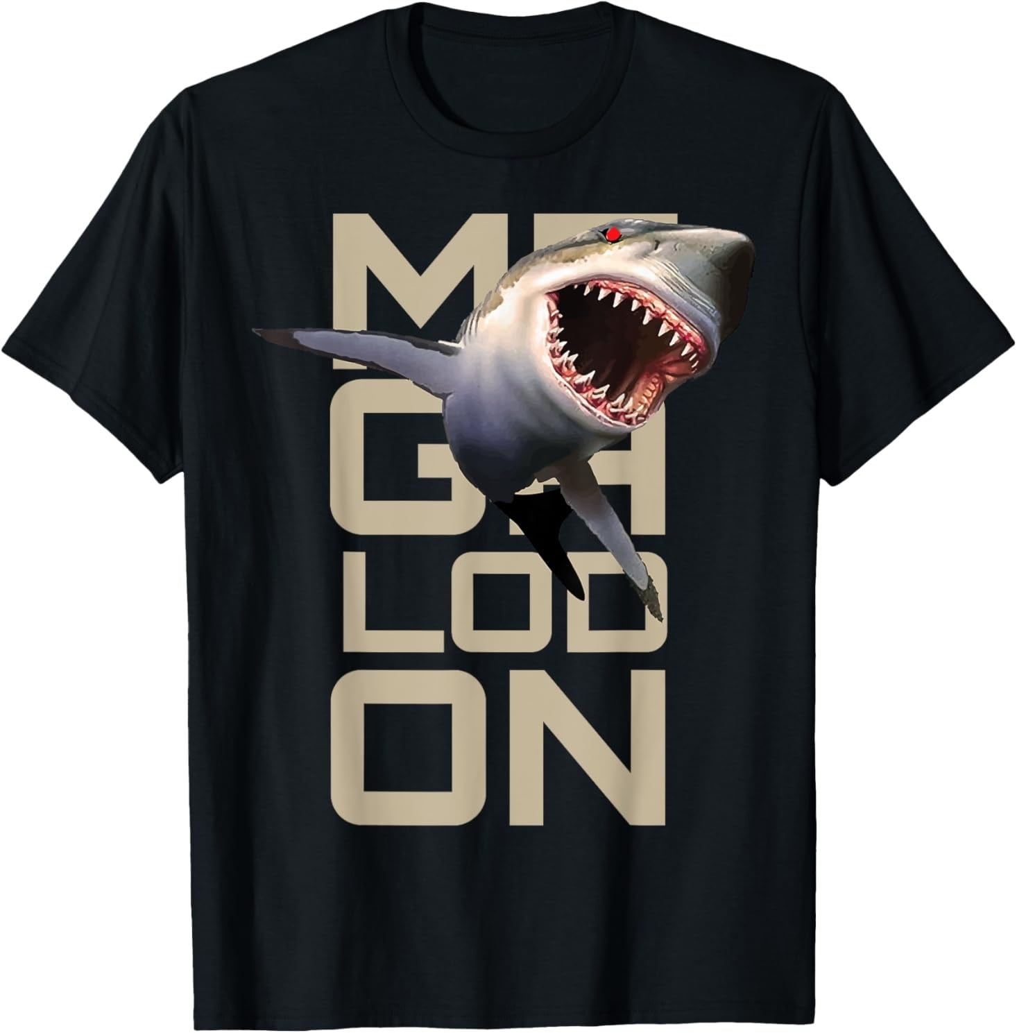 Megalodon Shark T-Shirt – Extinct Giant Shark Graphic Tee for Ocean ...