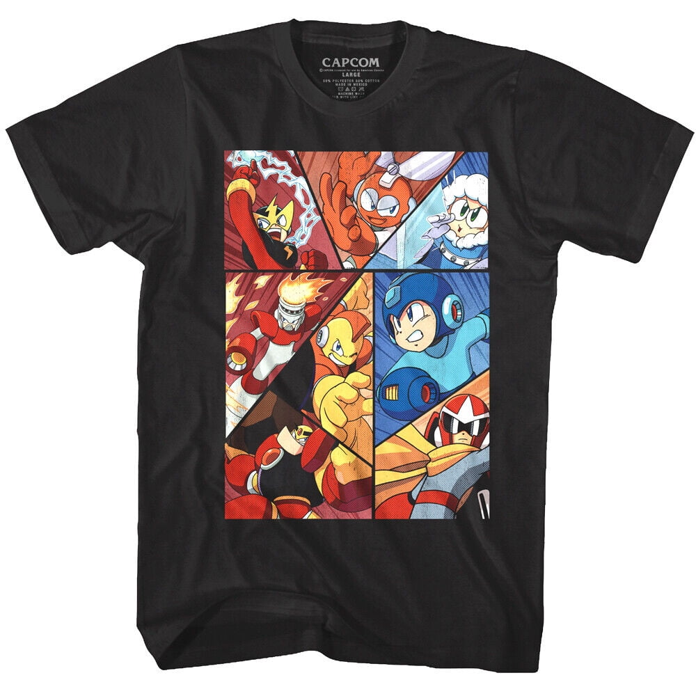 Megaman Robot Collage Men's T-Shirt Rockman Capcom - Walmart.com