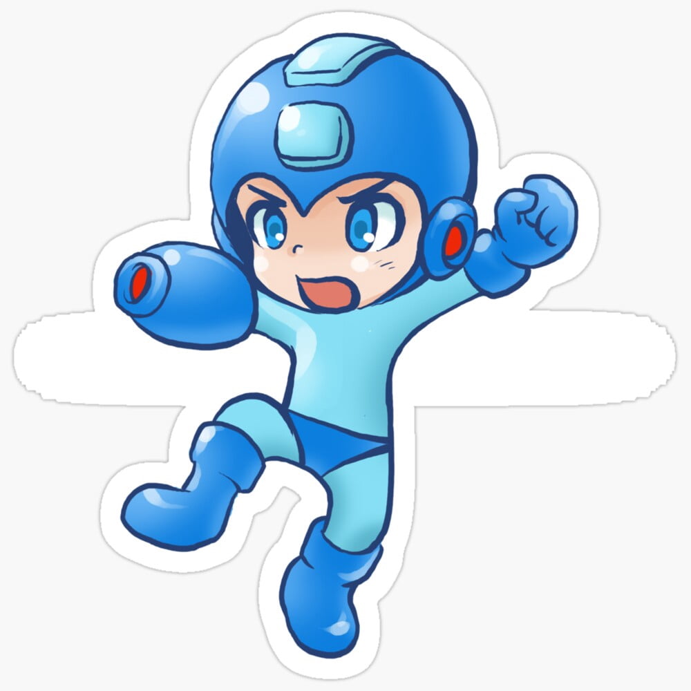 Megaman Sticker Phone Decal Water Bottle Stickers Car Decals, Laptop ...