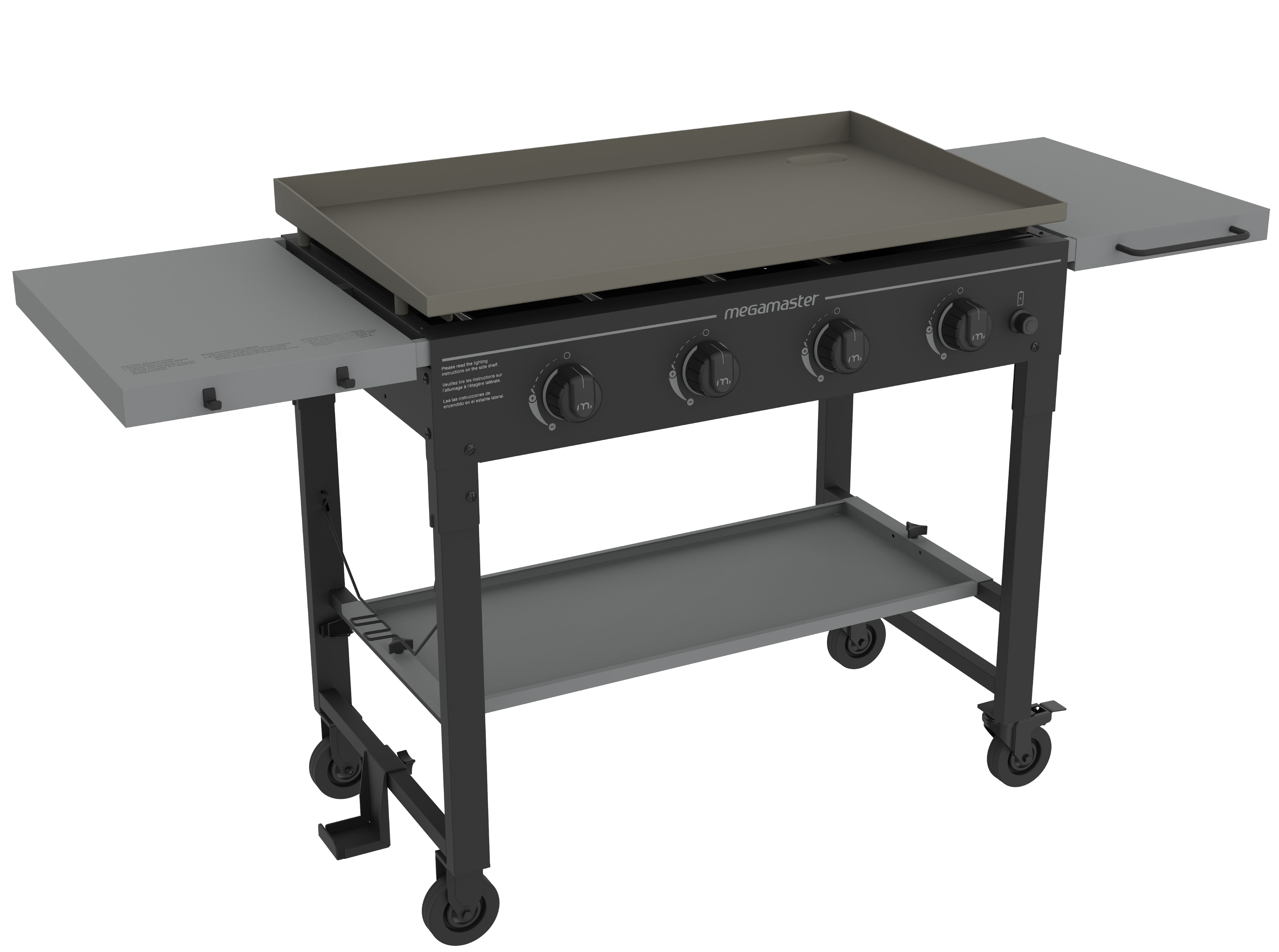 Megamaster Flat Top 4-Burner Propane Gas Grill with Griddle - Walmart.com