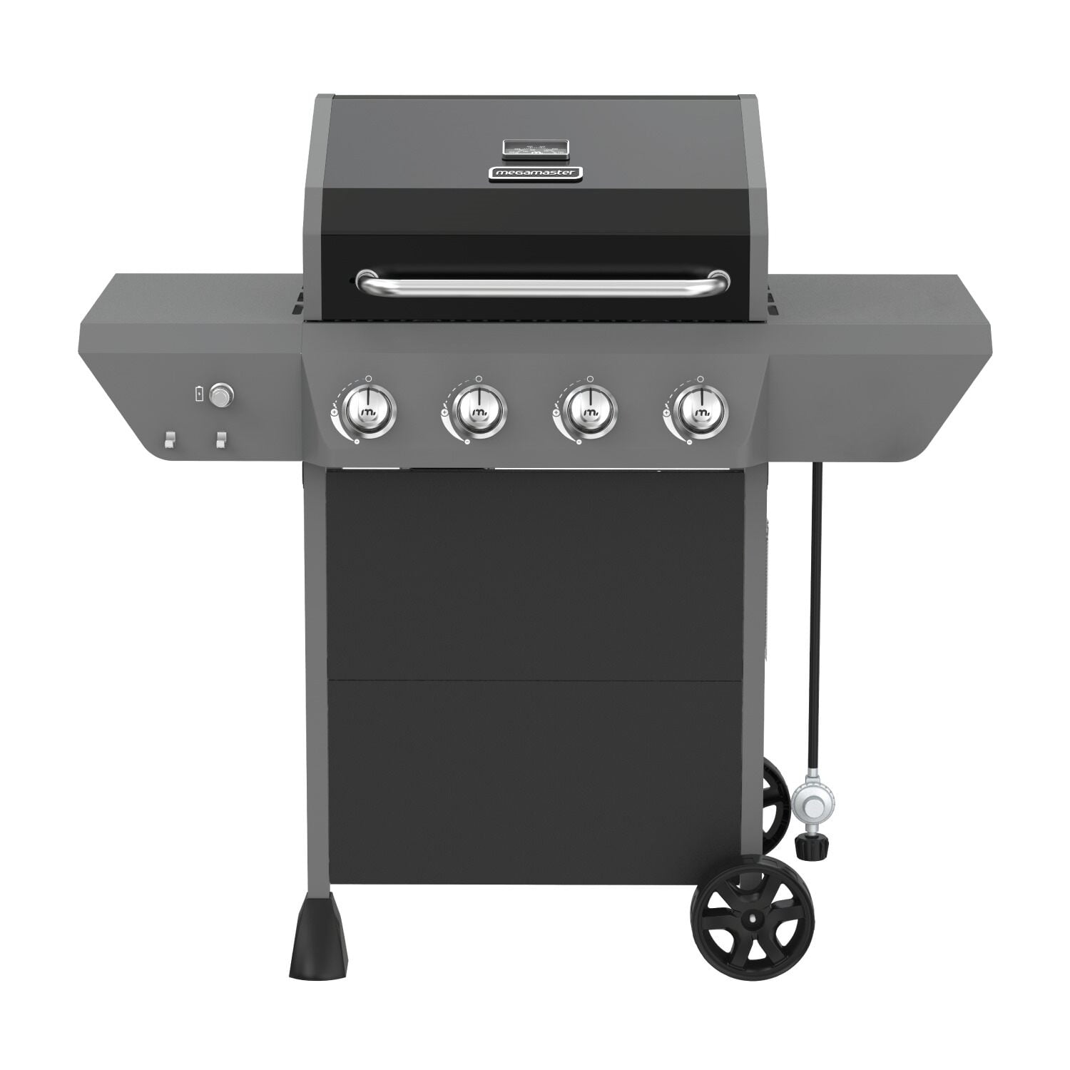 Megamaster 4-Burner Propane Gas Grill with Side Tables, 44,000BTUs, 566 ...