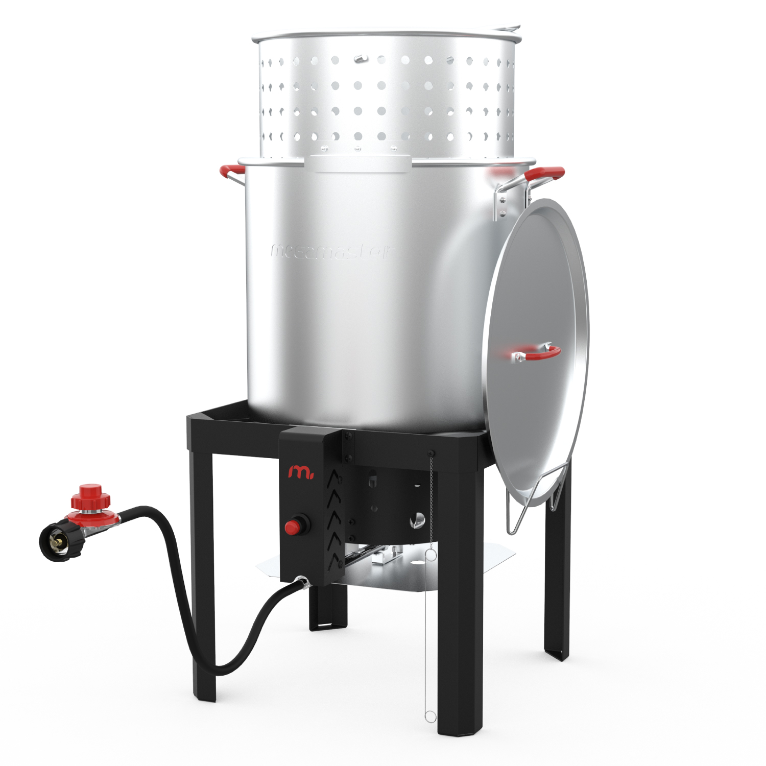 Megamaster 60 QT Seafood Boil Kit, Aluminum Turkey Fryer Pot with ...