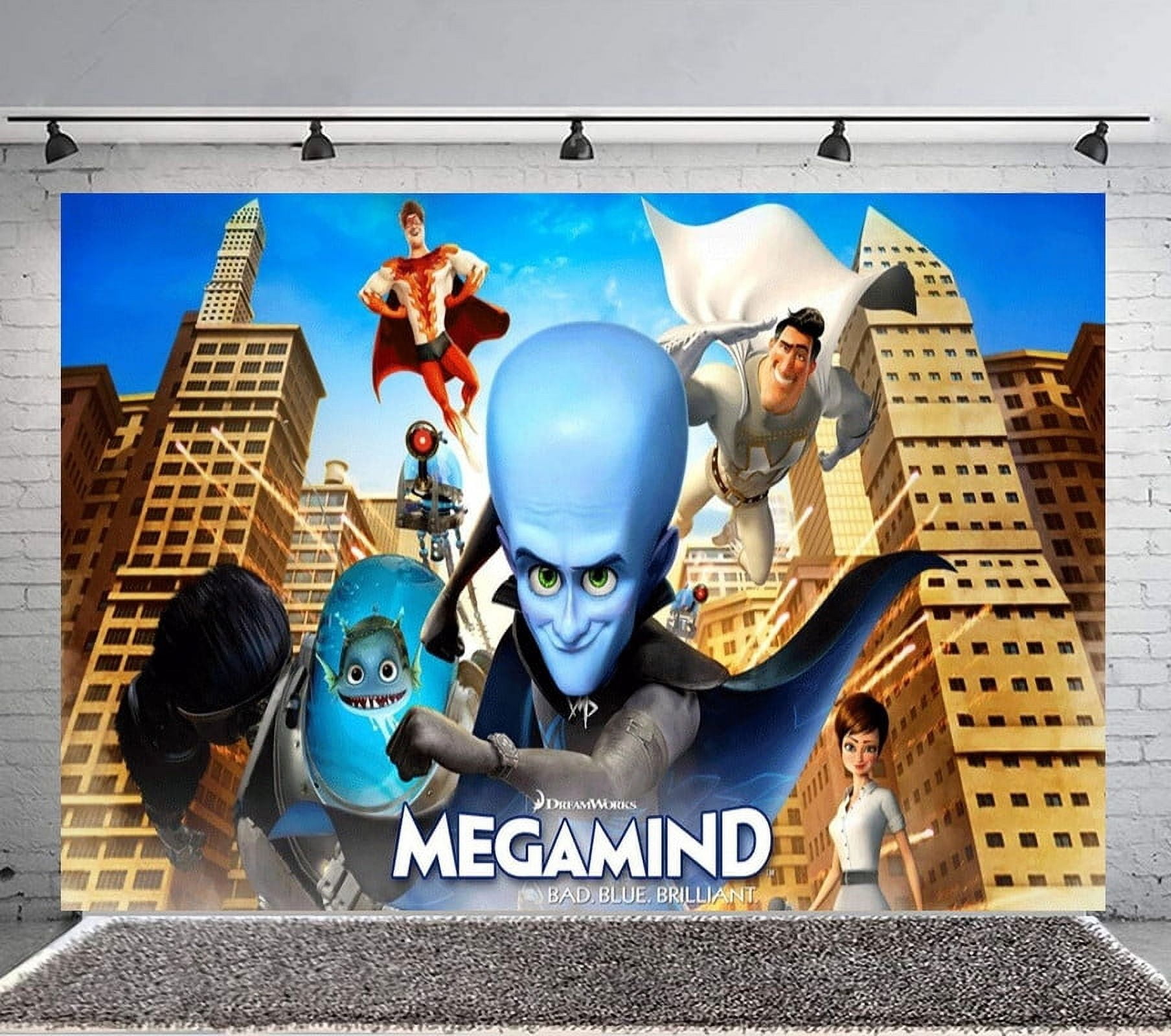 Megamind Backdrop Banner Party Supplies Poster Movie Theme Background ...