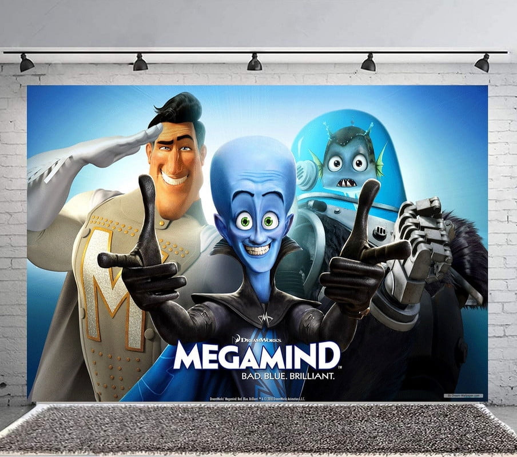 Megamind Backdrop Banner Party Supplies Poster Movie Theme Background ...