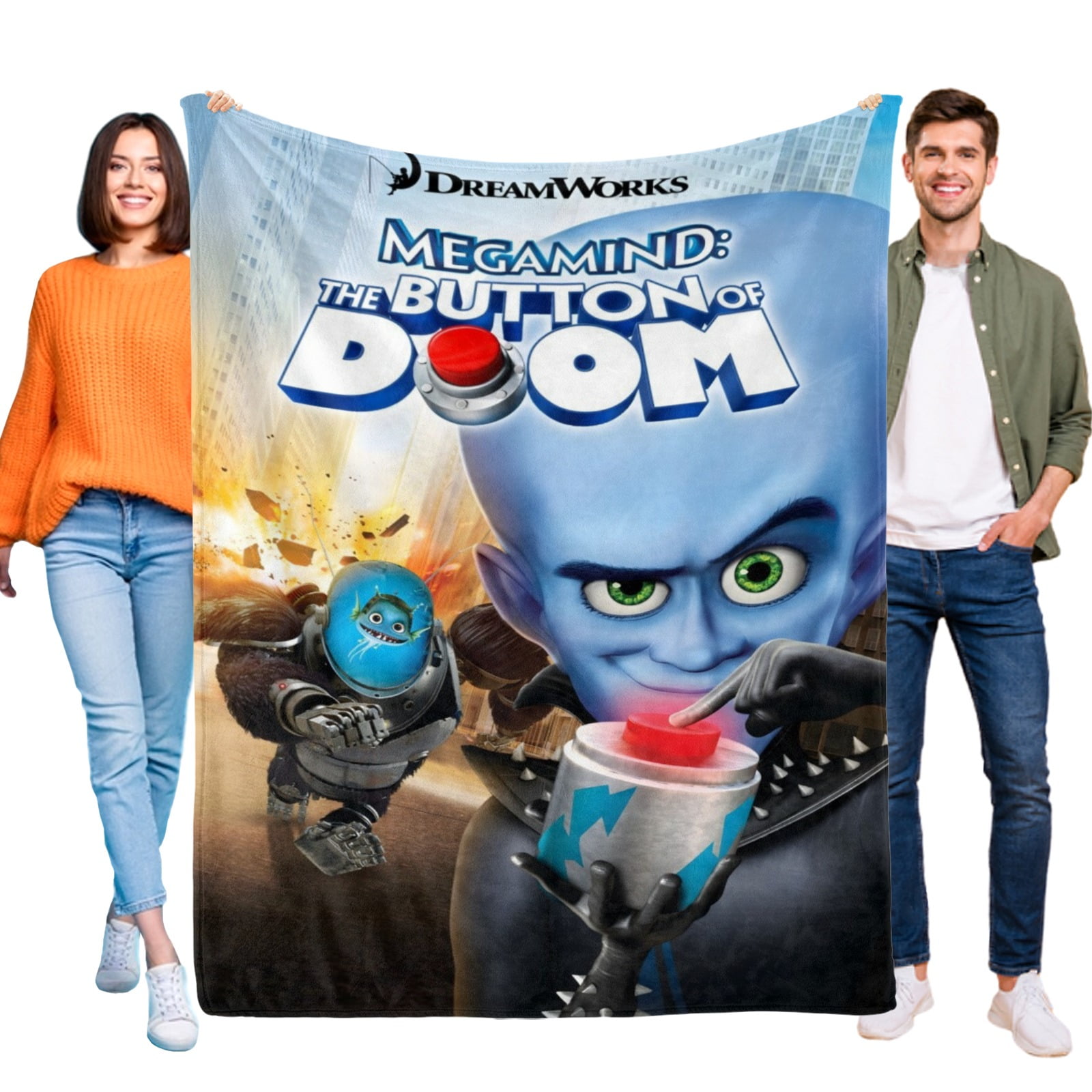 Megamind vs.the Doom Syndicate Throw Blanket for Kids and Adults Soft ...
