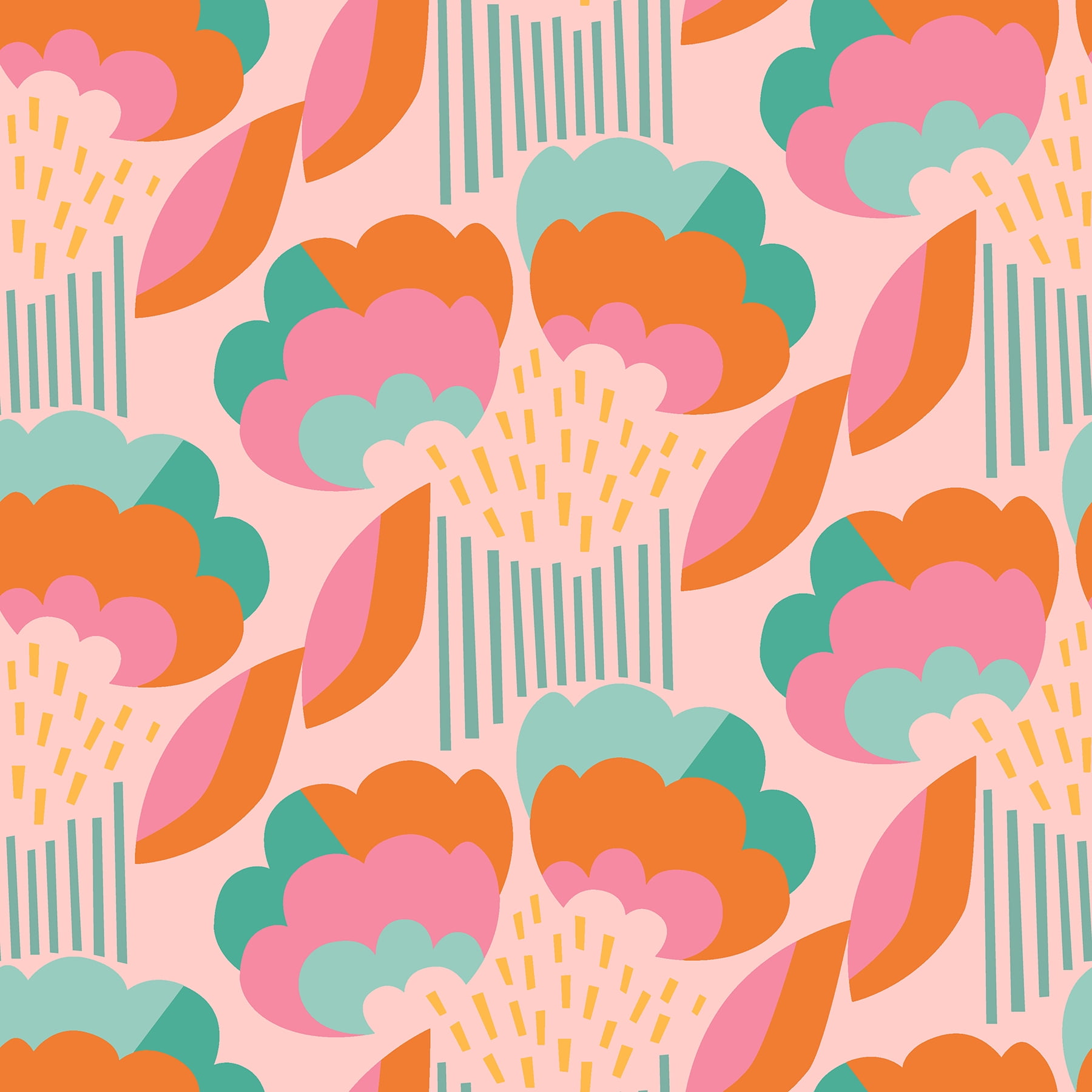Megan Carter Retro Esme Pink Peel and Stick Wallpaper - Walmart.com