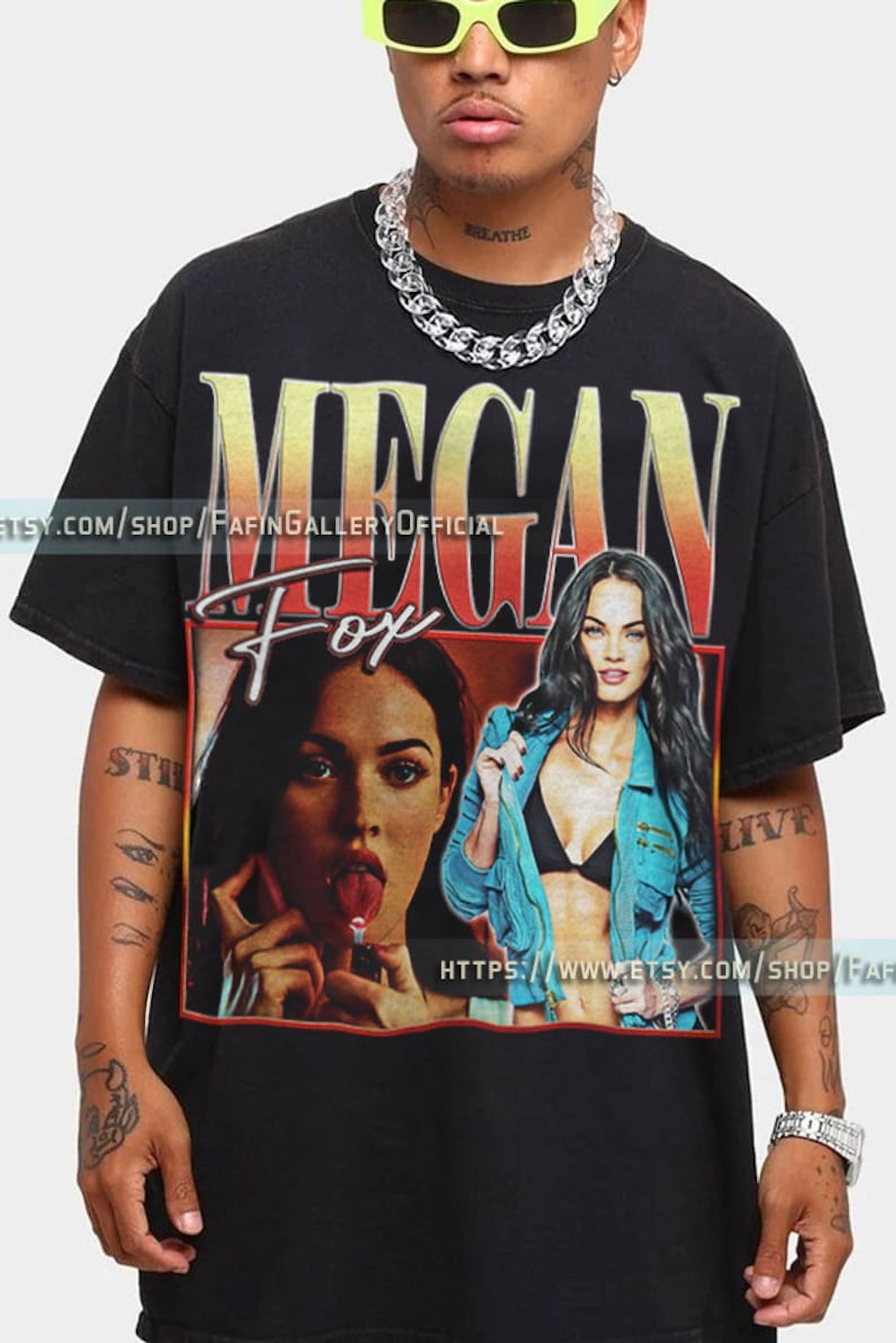 Megan Fox Vintage Shirt, MEGAN Denise Fox Homage Tshirt Megan Fox Fan ...