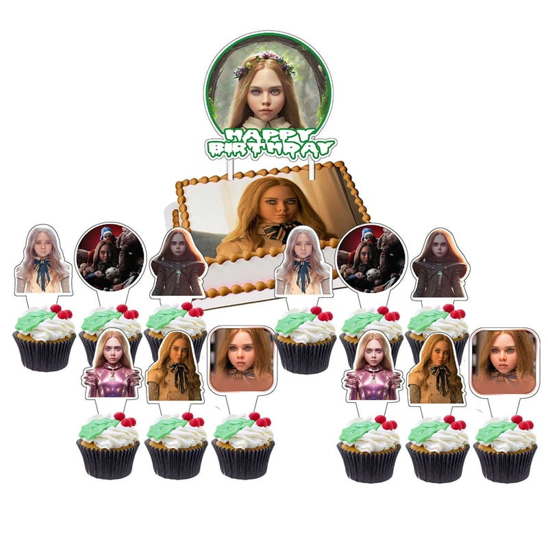 Megan M3GAN movie Cake Topper CupcakeS Set Birthday Party Supplies ...