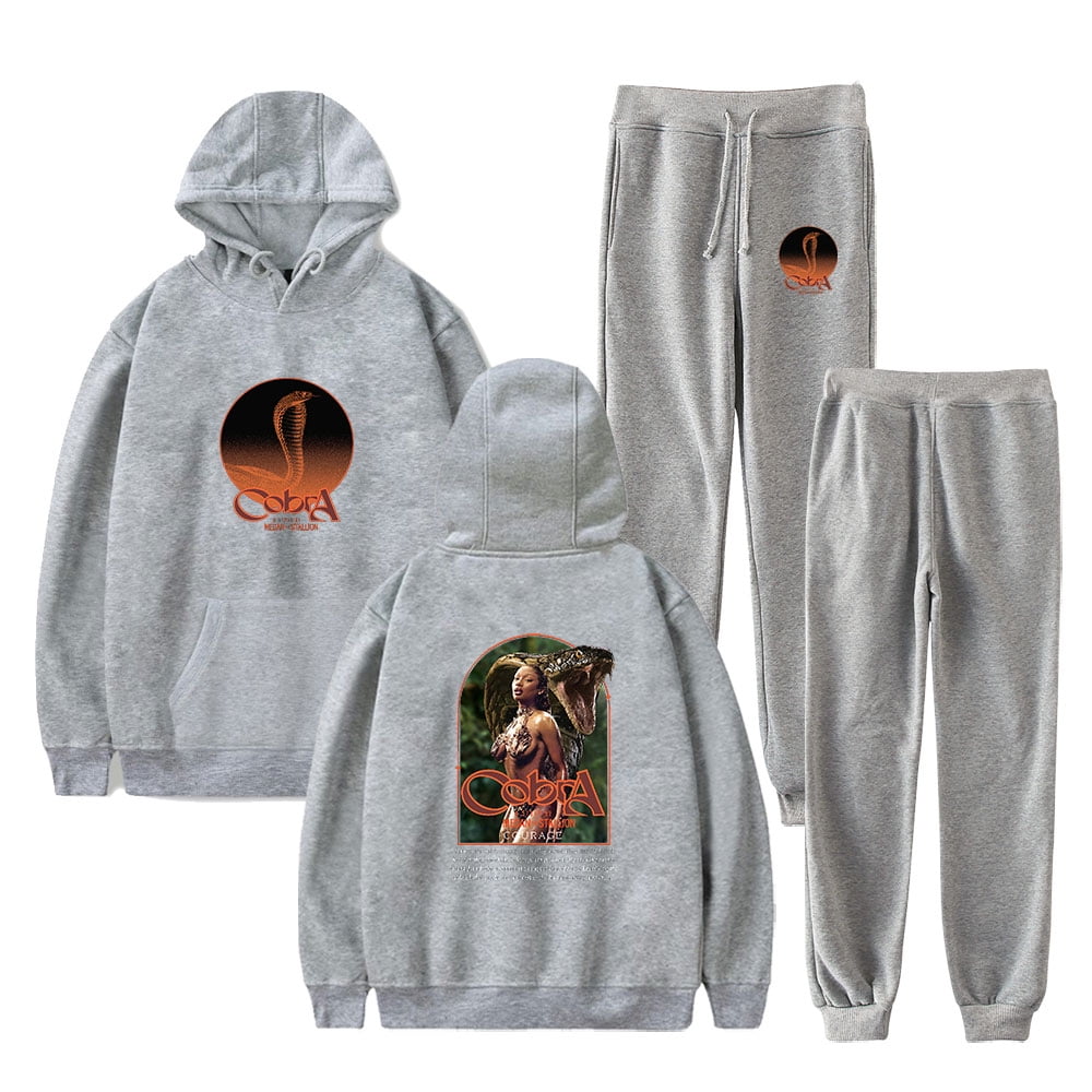 Megan Thee Stallion Hoodie Suit Cobra Printed Casual Clothes 2 Pieces ...