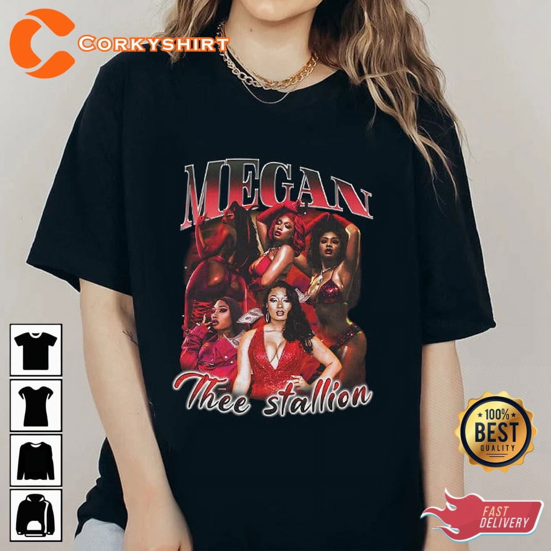 Megan Thee Stallion Street Style Hip Hop Rap Tee Rapper Megan - Walmart.com