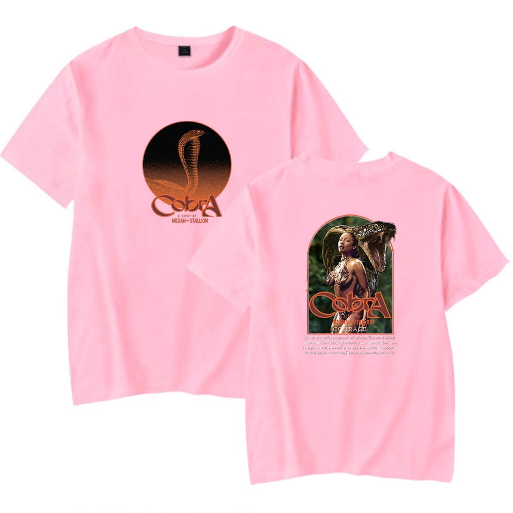 Megan Thee Stallion Tee Shirt Cobra Printed Casual Short Sleeved ...