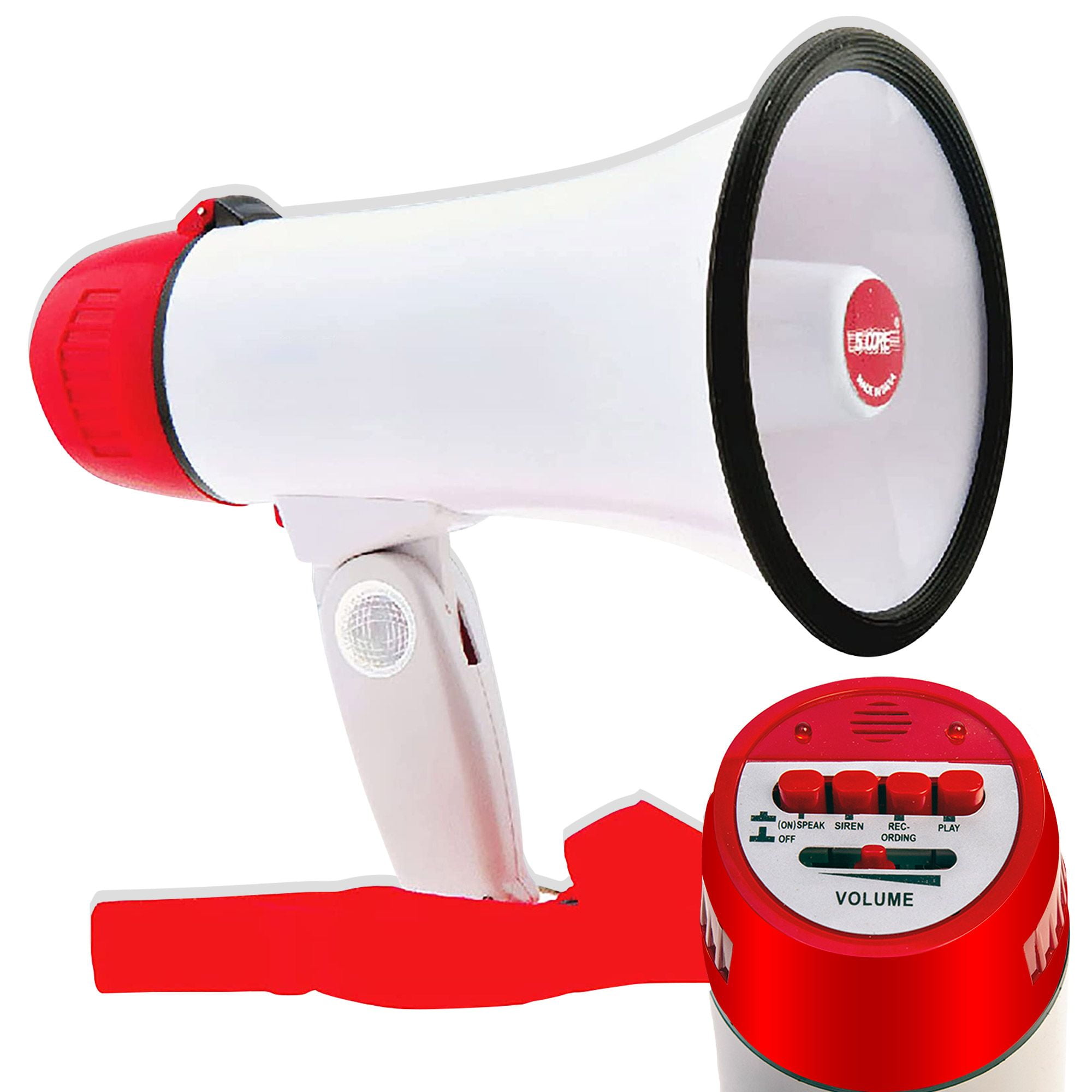 Megaphone Bullhorn Speaker 30W Bull Horn Battery Power Mini Cheer ...