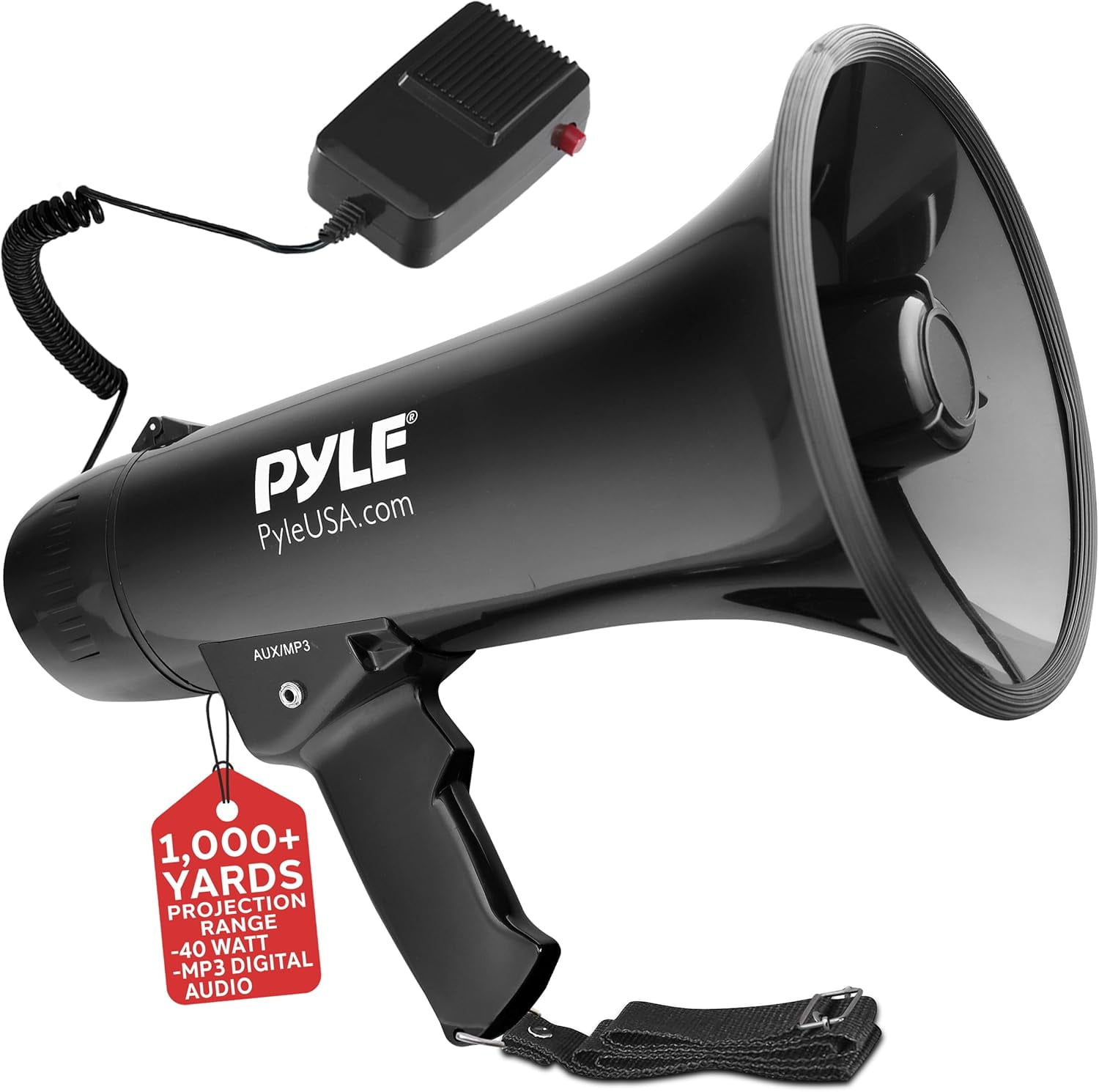 Megaphone Speaker PA Bullhorn Built-in Siren - Adjustable Volume ...