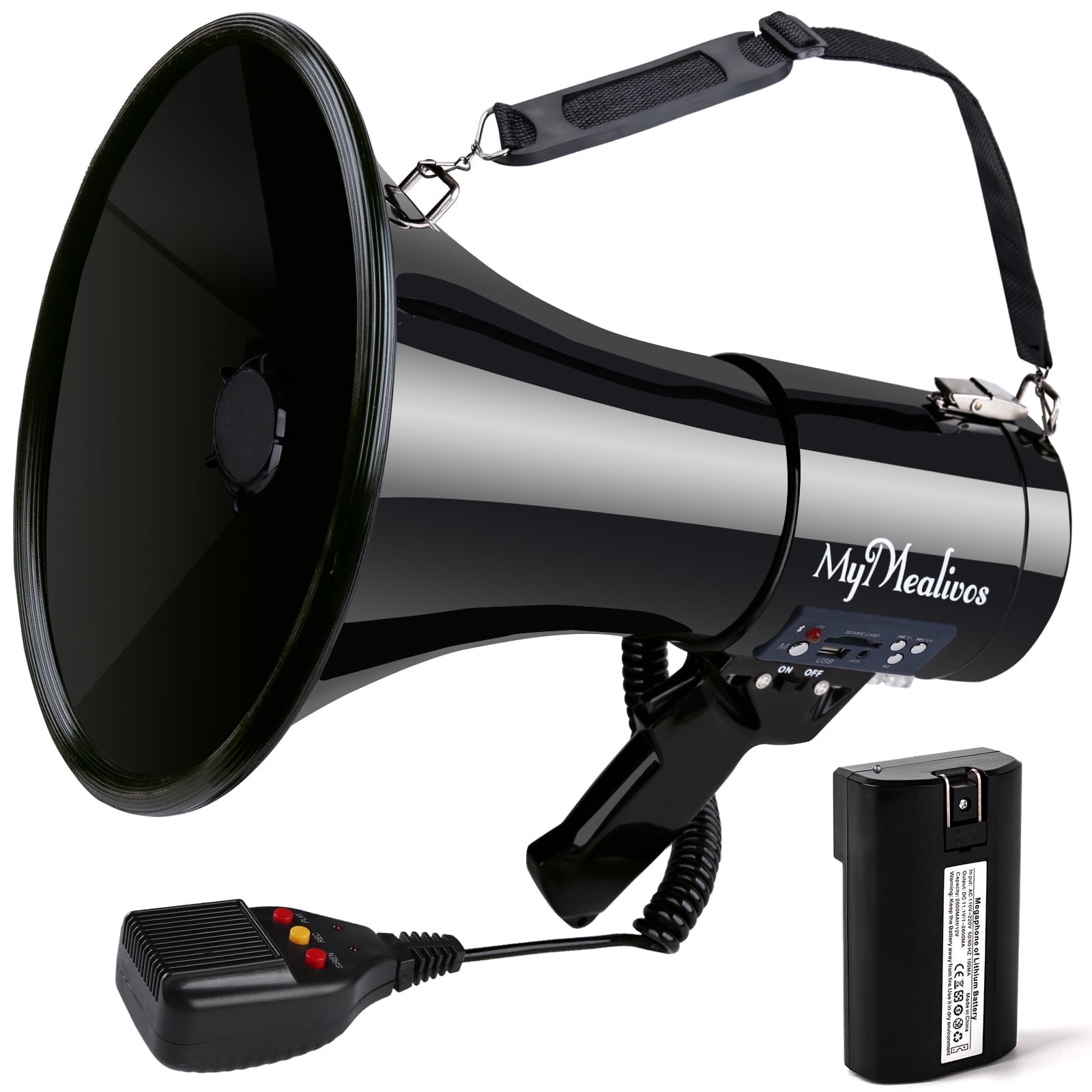 MyMealivos 50W ABS Material Megaphone with Rechargeable Battery ...