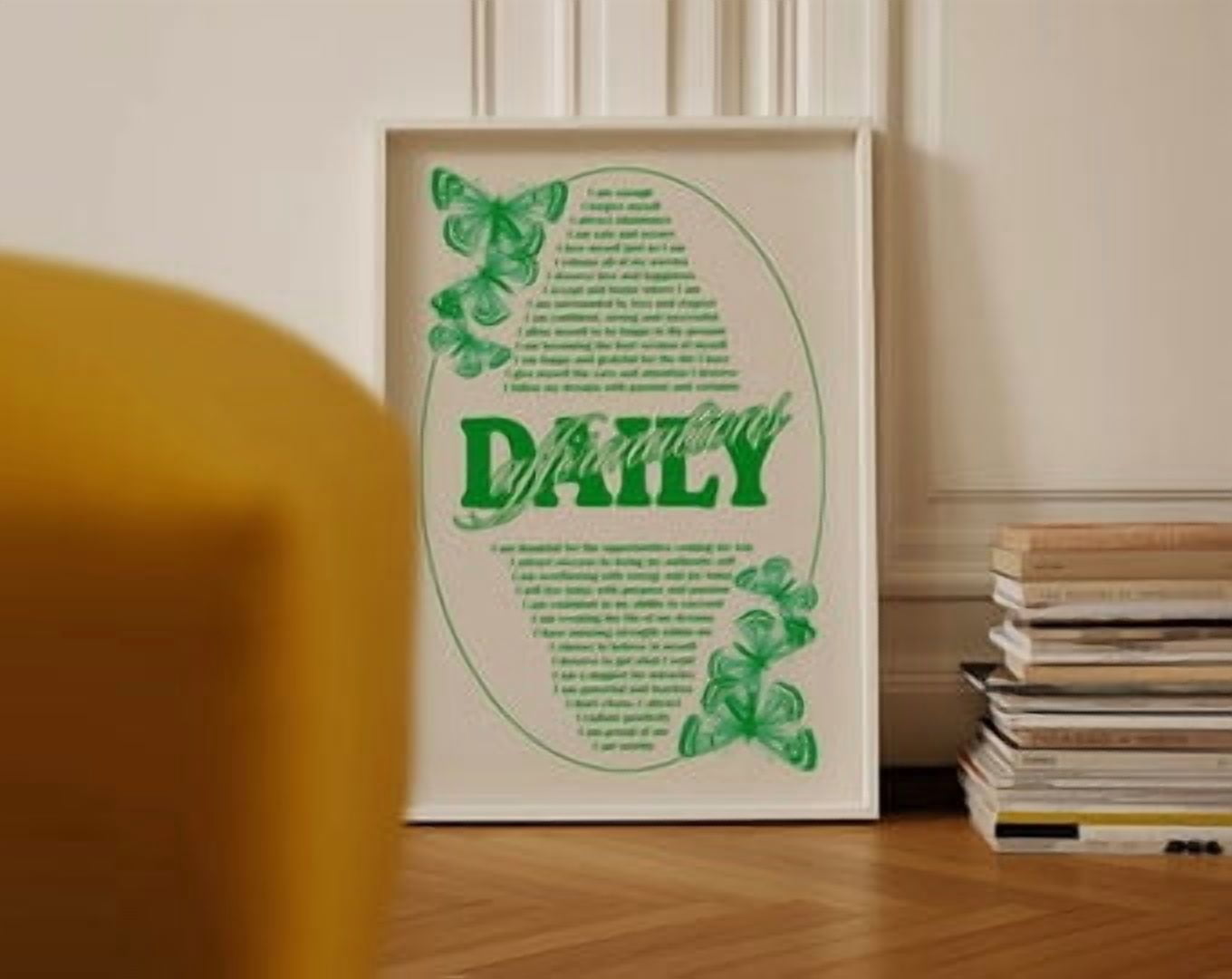 Megas Daily Affirmation Spiritual Wall Art College Dorm Decor Trendy ...