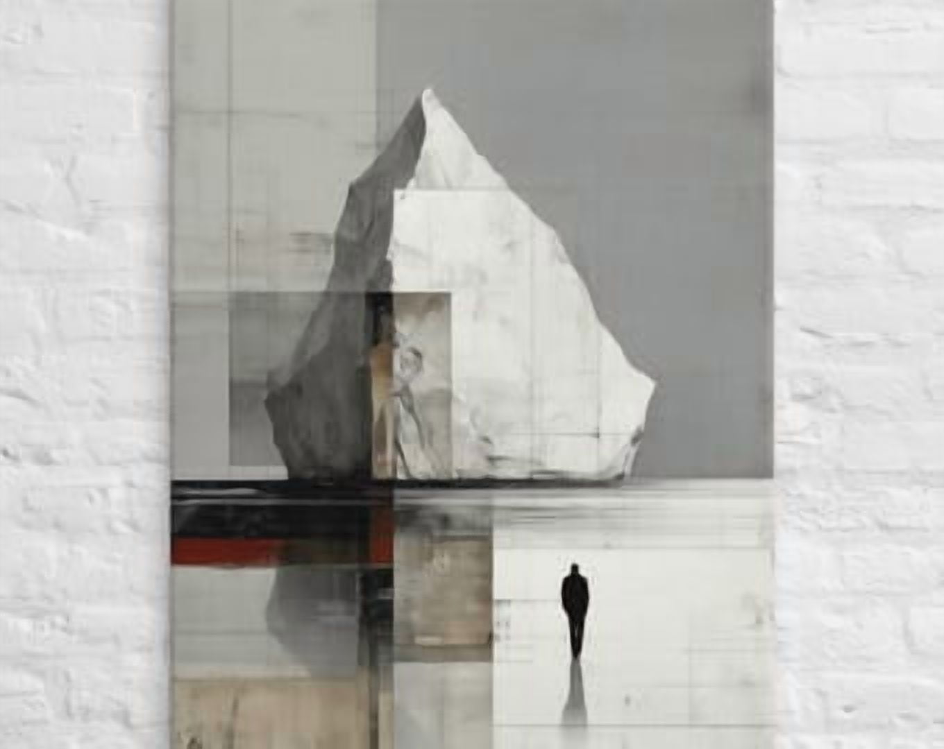 Megas Man And Iceberg Abstract Poster Modern Wall Art Contemporary ...
