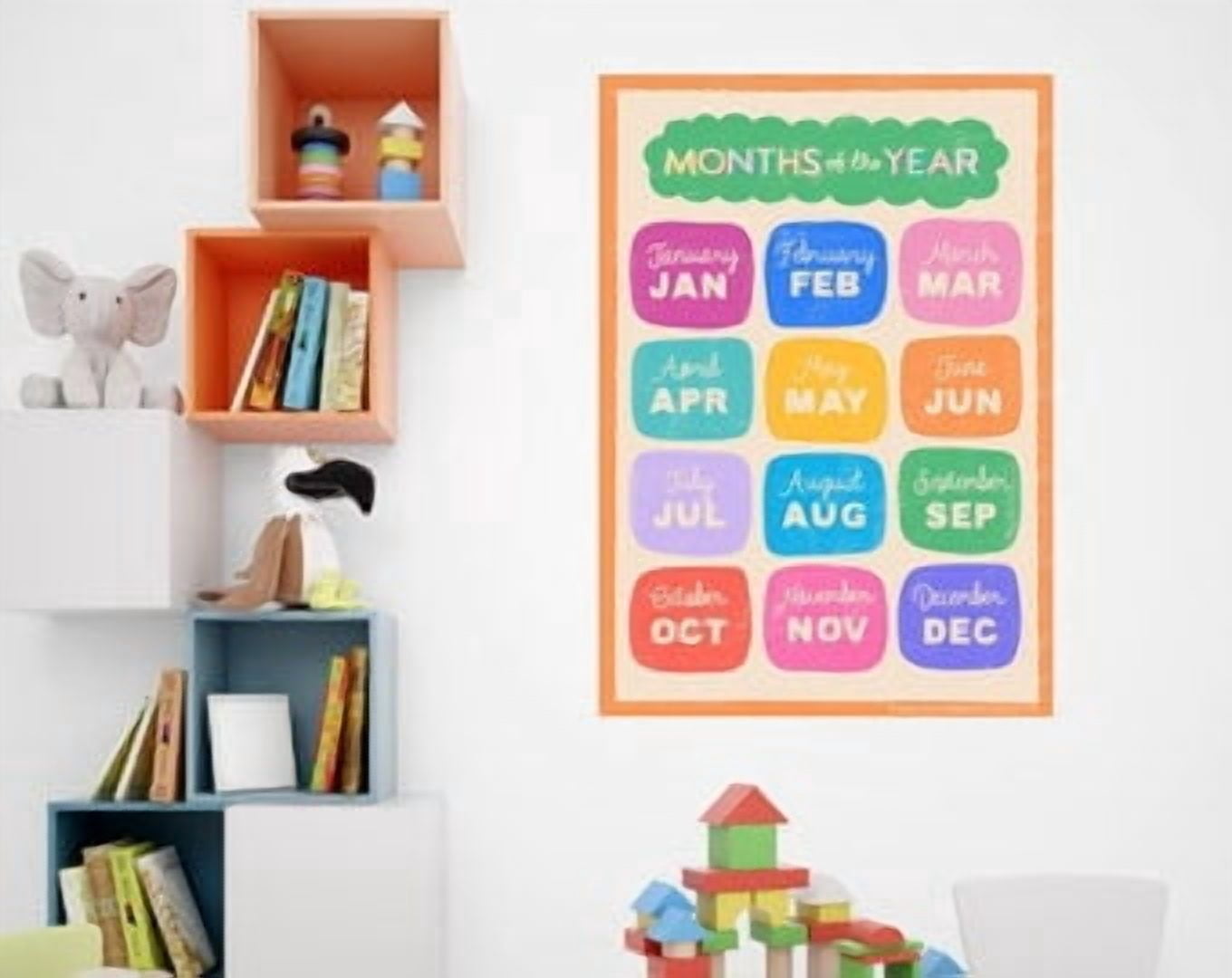 Megas Months Of The Year Classroom Poster Colorful Educational Chart ...