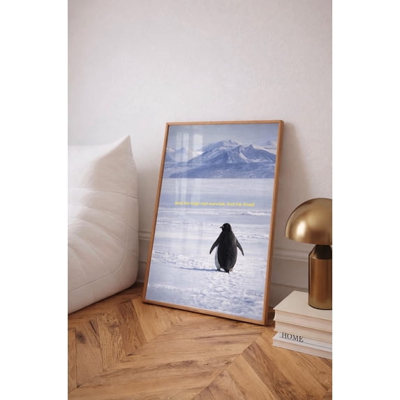 Megas Nihilist Penguin Meme Poster Wall Art Viral Sad Penguin Poster ...
