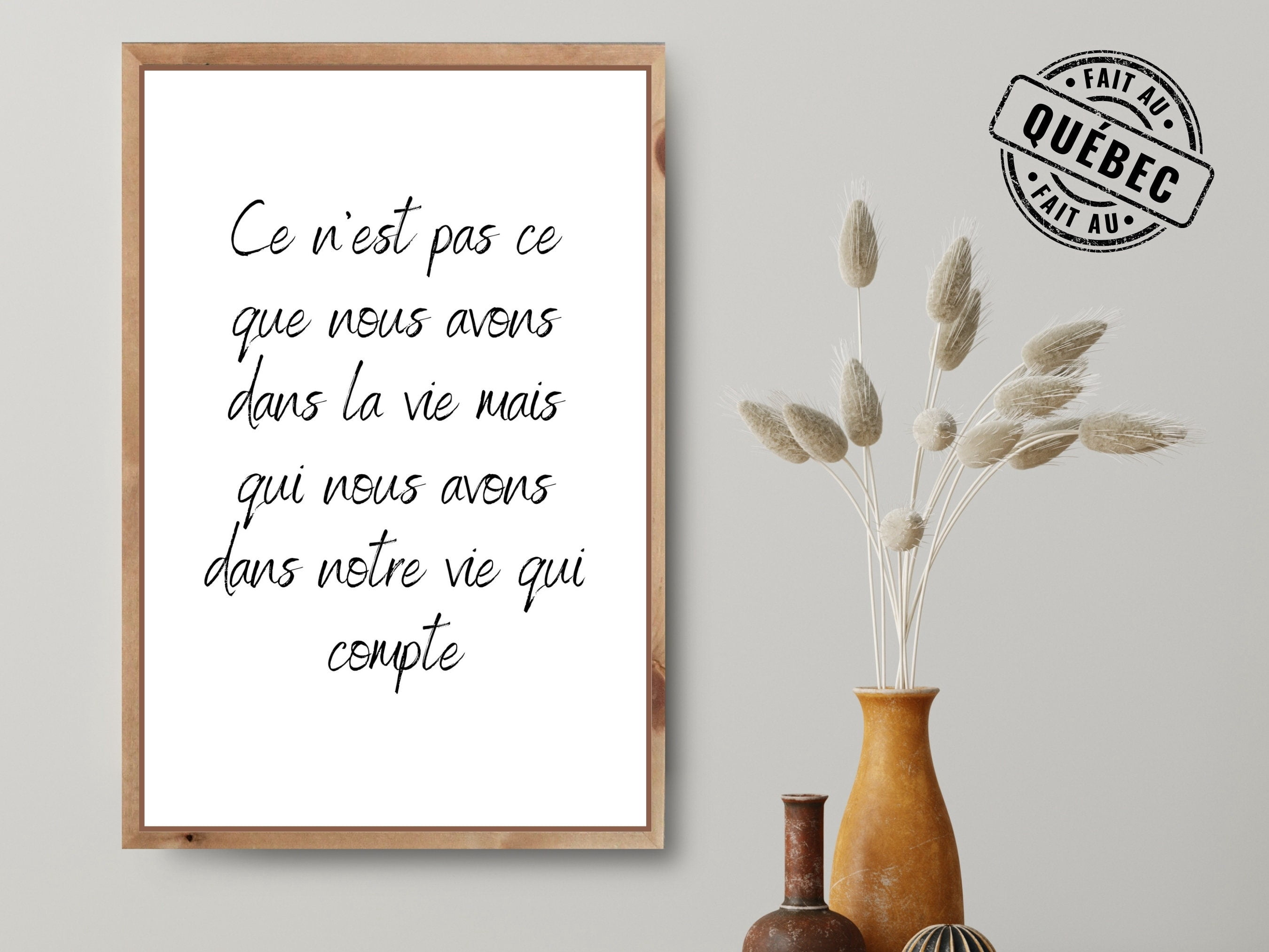 Megas Positive French Poster French Quote For Wall Decor Neutral Daily ...