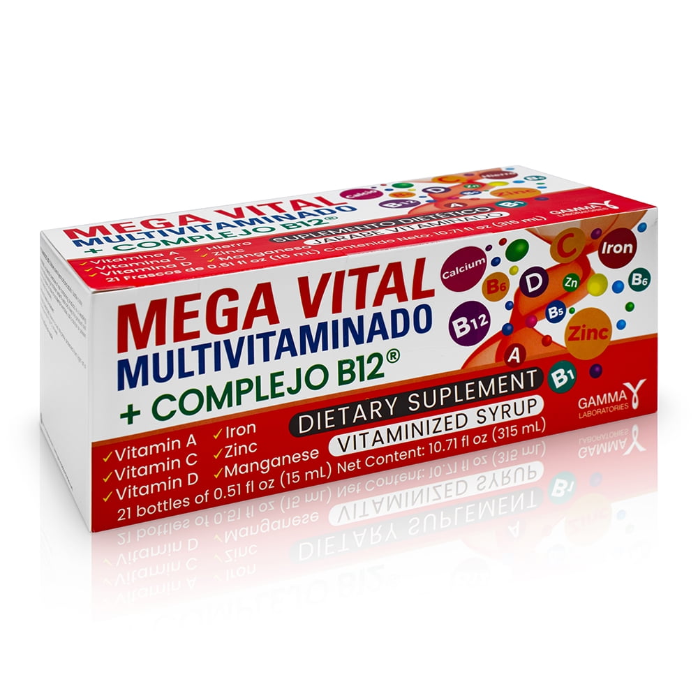 Megavital Forte Vitamin Supplement with B12 Complex, 21 Bottles, 0.51 ...