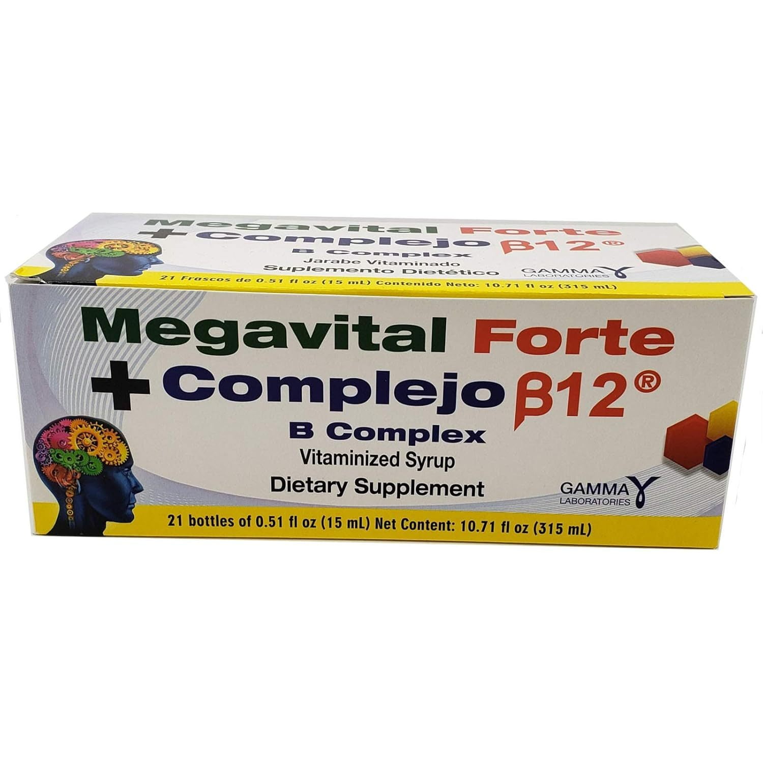 Megavital Forte + Complejo B12 Jarabe Vitaminado 21 Bottles of 15 ml ...