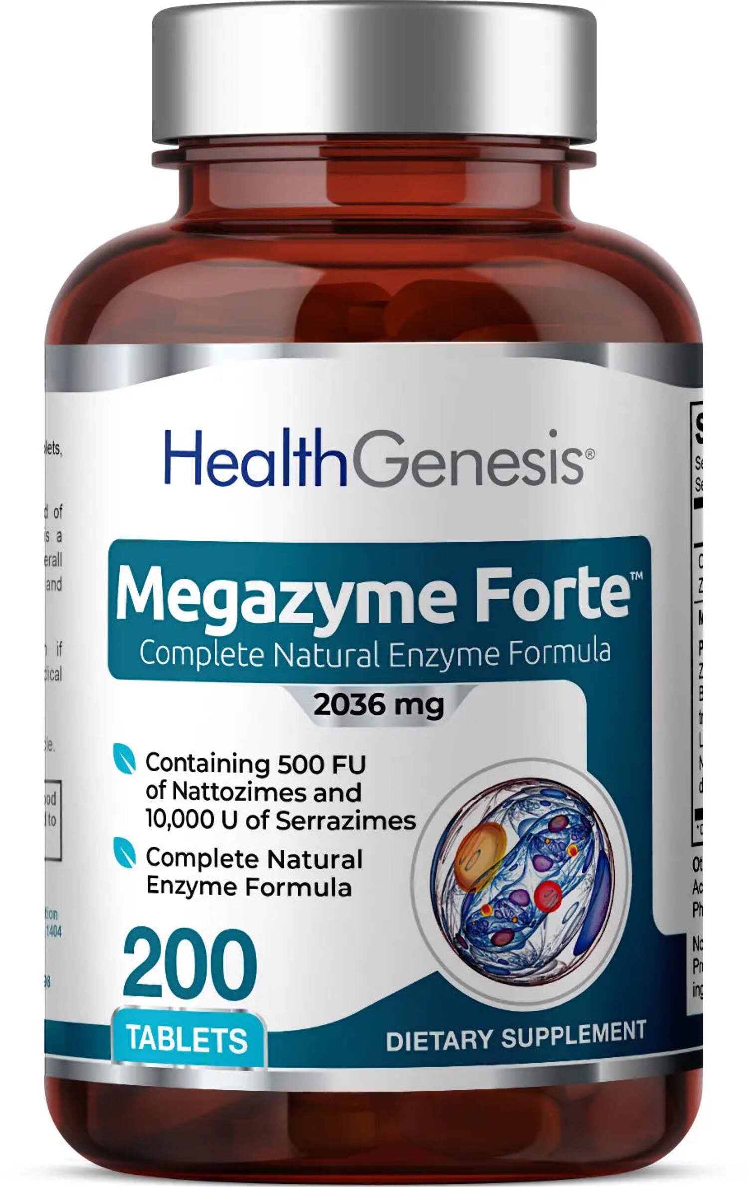 Health Genesis Megazyme Forte 200 Tablets - Natural Plant Proteolytic ...