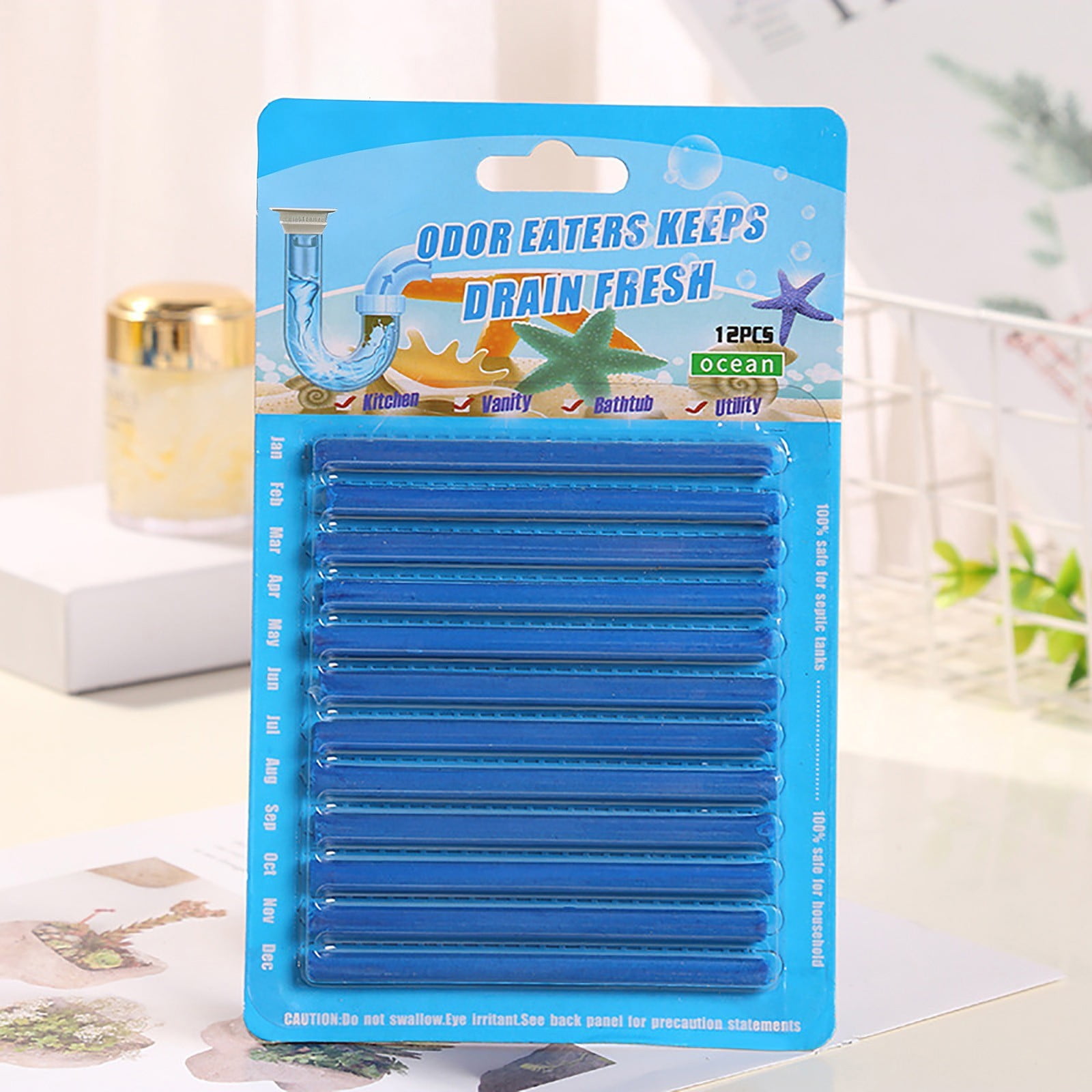 Meggemo 2 Pcs Sewer Dredging And Deodorizing Sticks Pipe Cleaning Tool ...