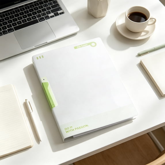 Meggemo A4 Swivel Double Ring Binder Frosted Transparent Document ...