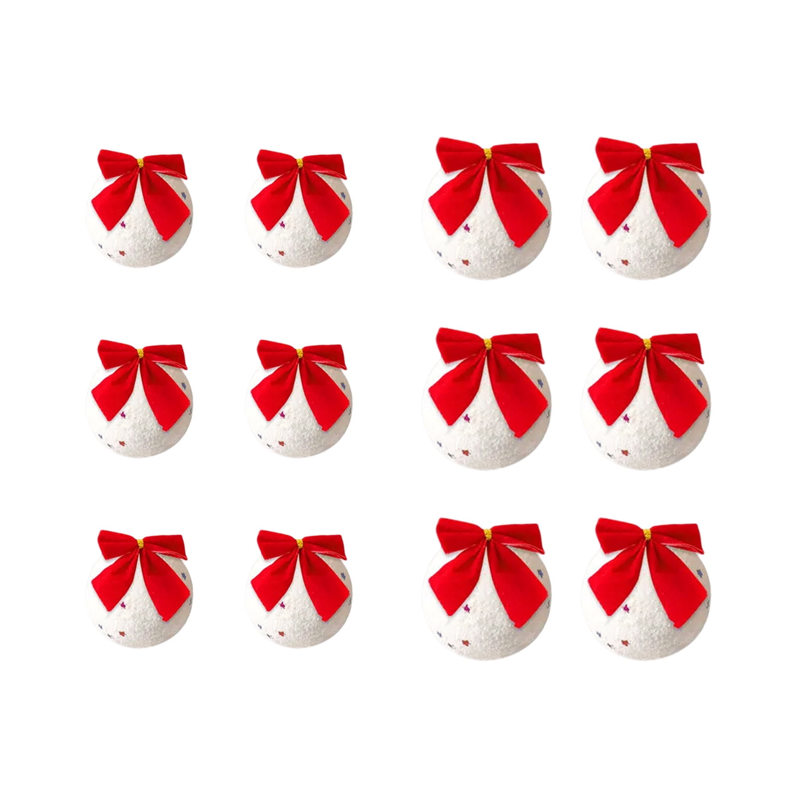 Meggemo Christmas Ball & Snowball Pendant With Bow - Festive Style ...