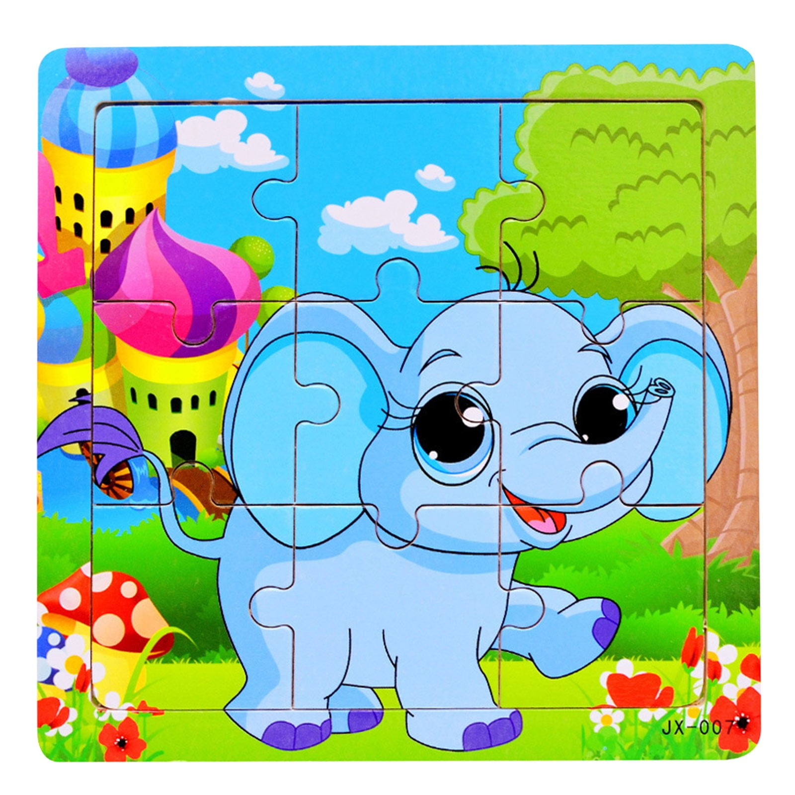 Meggemo Cute Animal Puzzle,Wooden Puzzles For Toddlers 1-3, Toddler ...