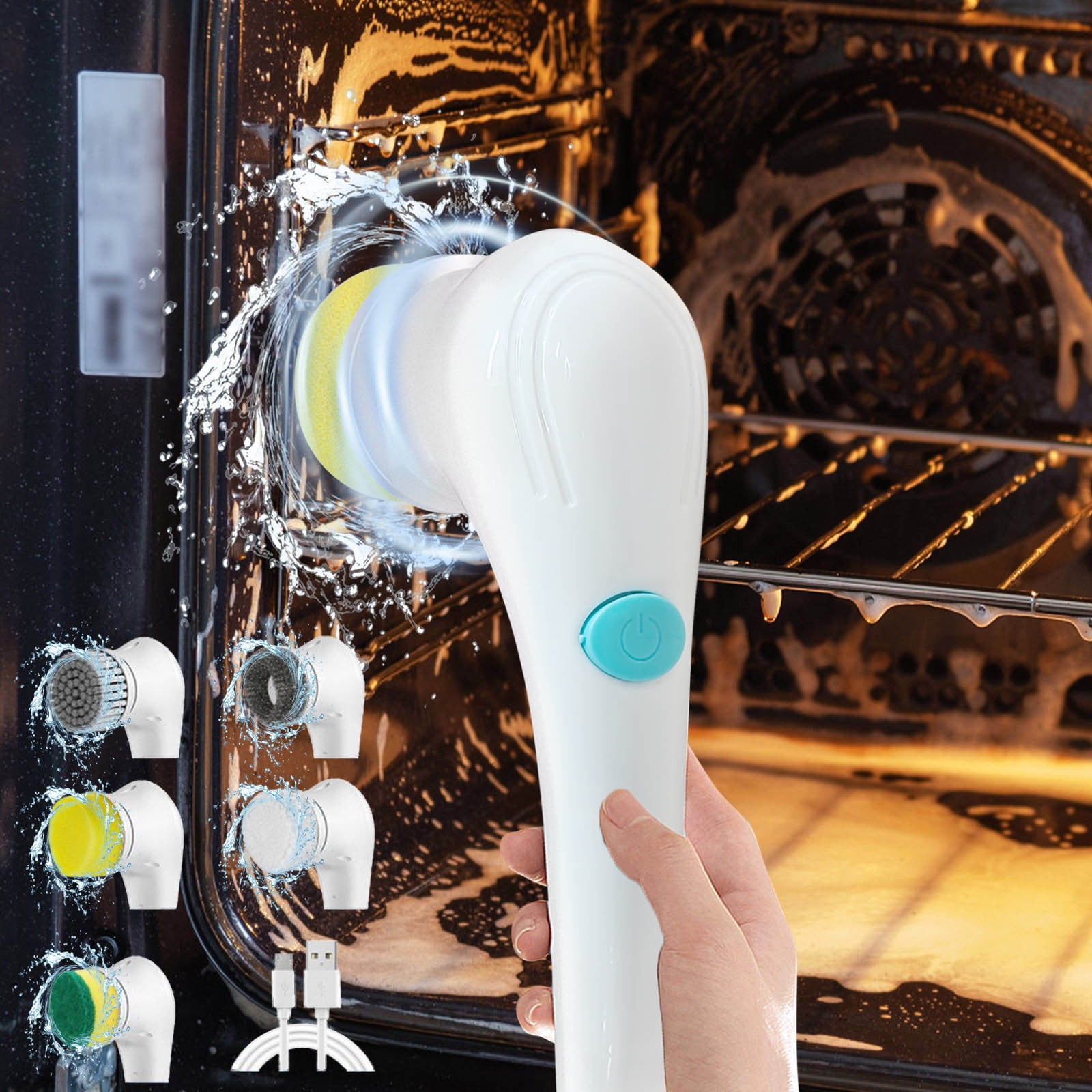 Meggemo Electric Cleaning Brush Multi Purpose Handheld Portable ...